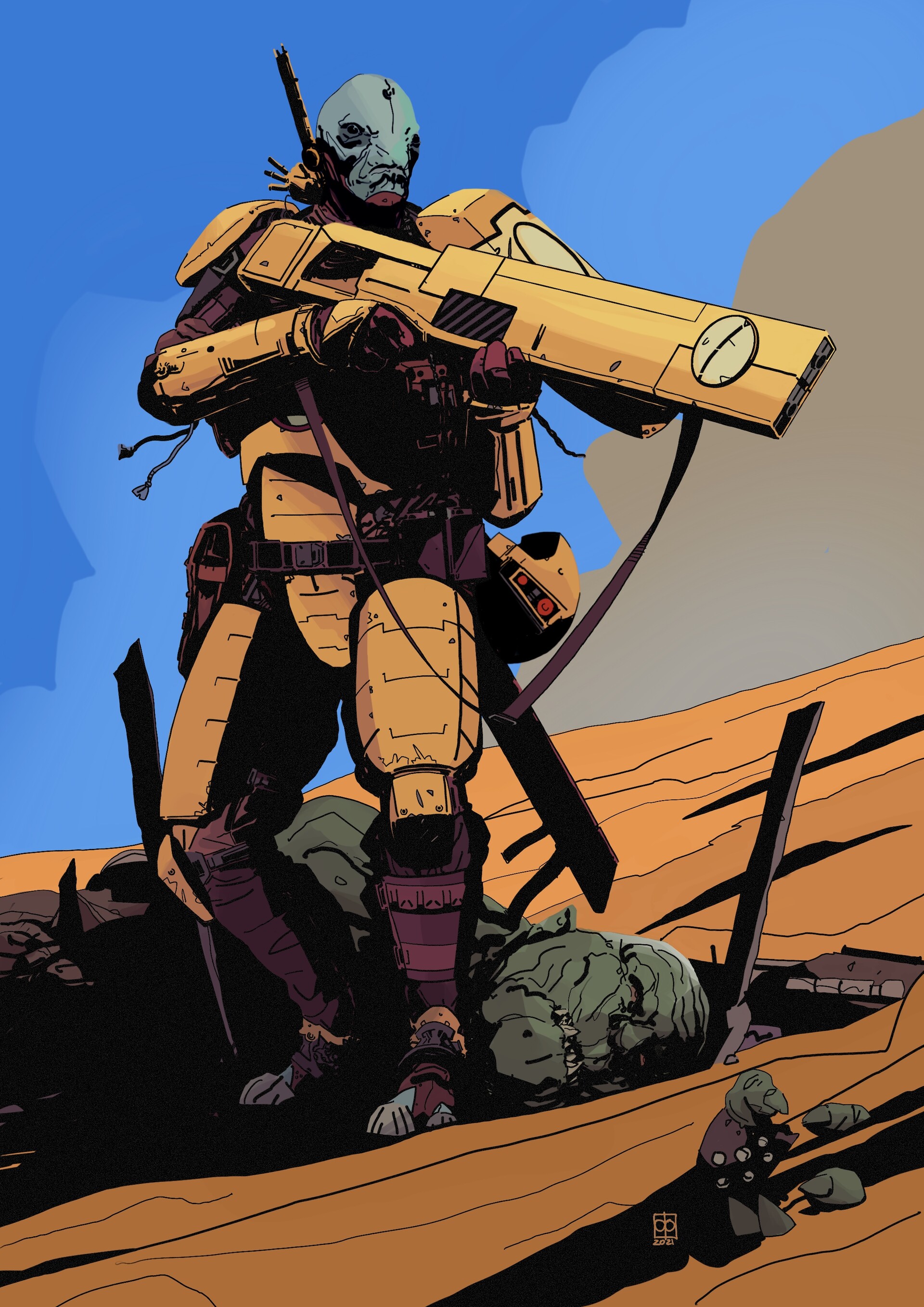 ArtStation - Aftermath (Tau Empire Fan Art).