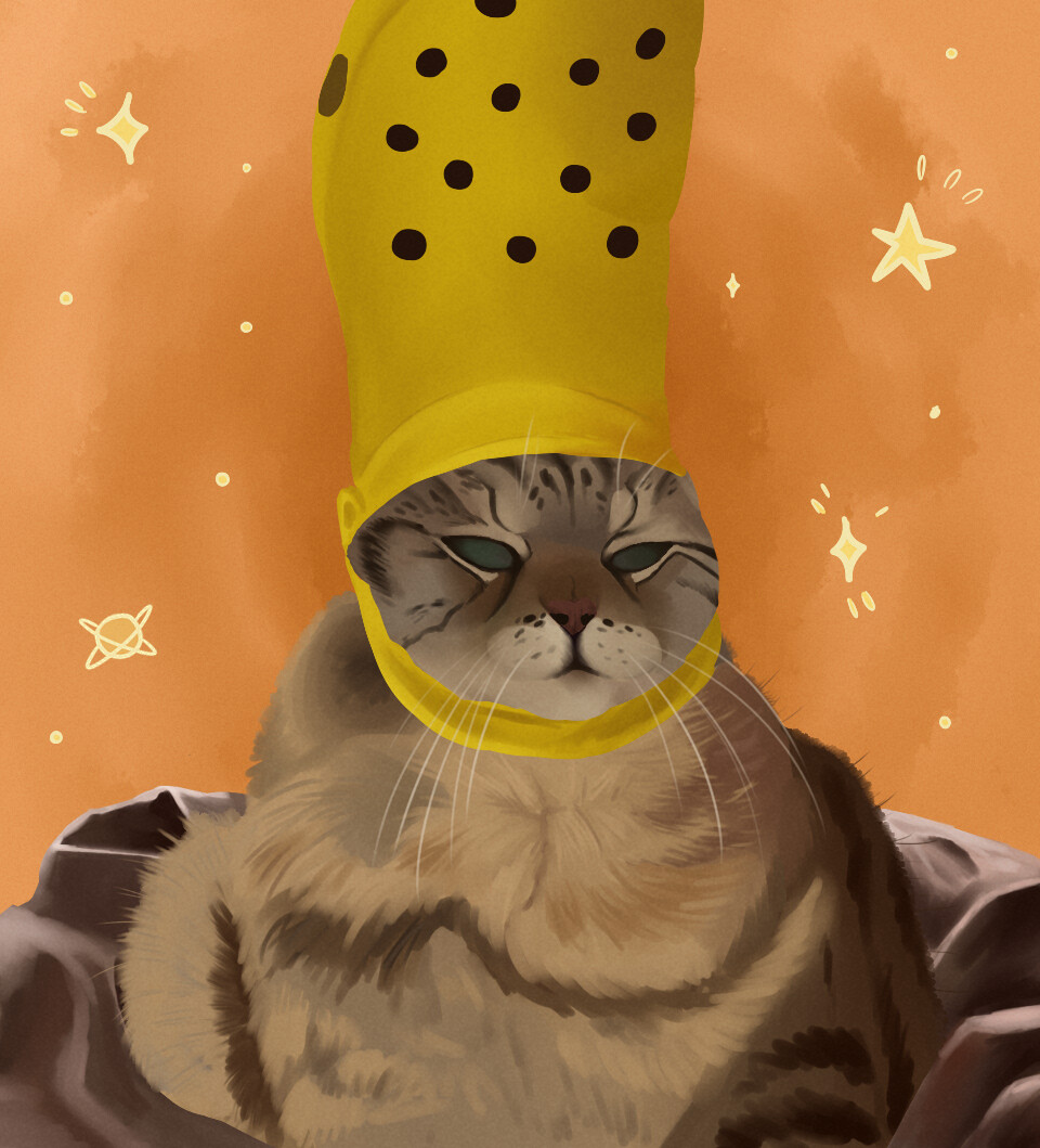 ArtStation - Cat in a croc hat
