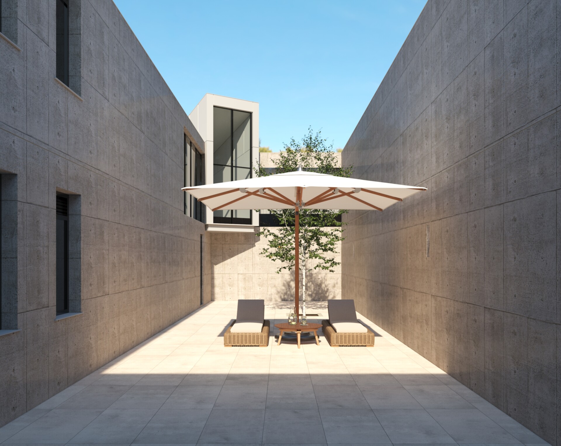 ArtStation - Monthly Render - June - exterior courtyard