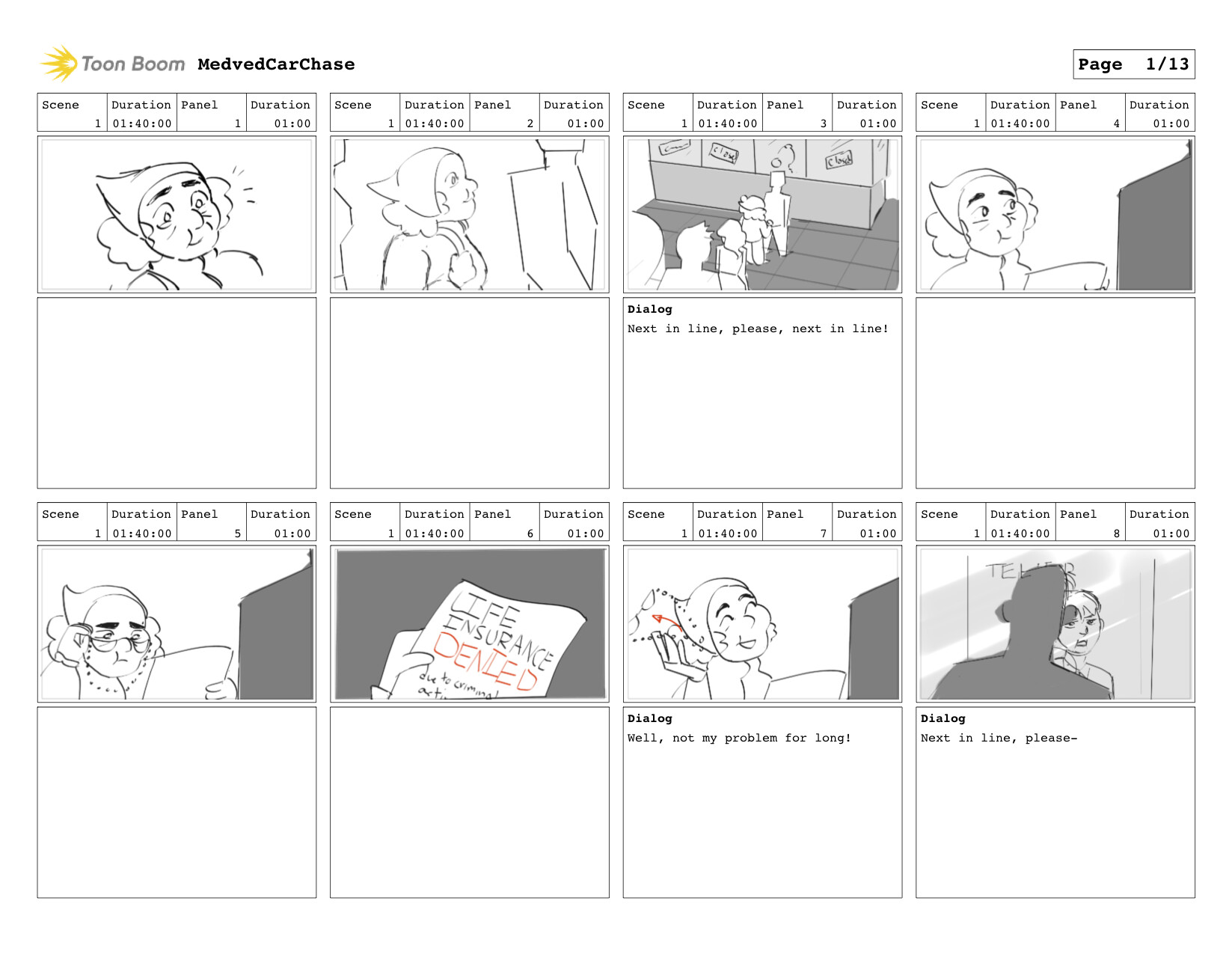 ArtStation - Car Chase Storyboard