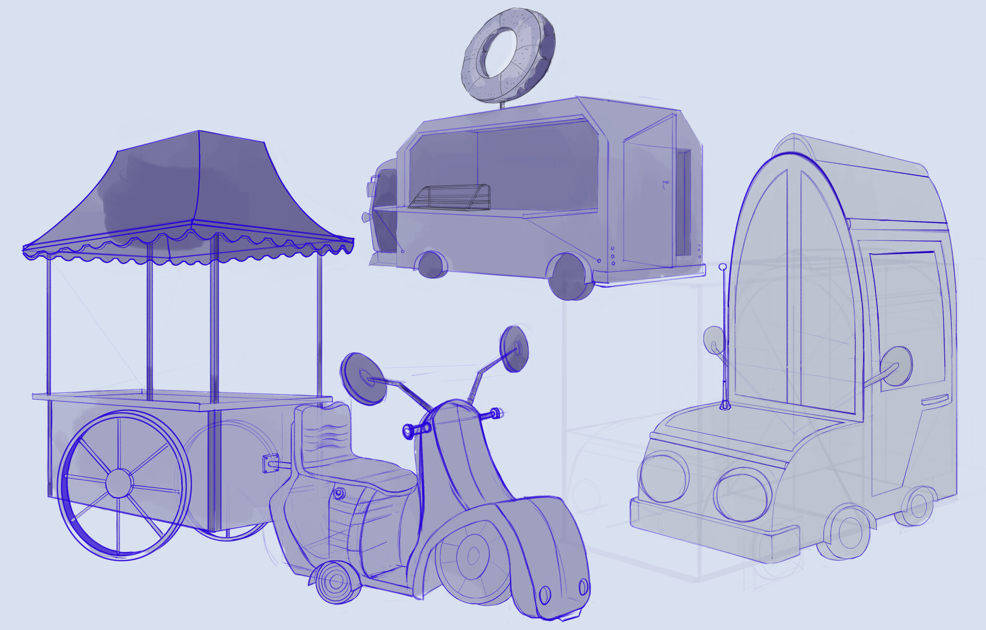 ArtStation - vehicles drawing