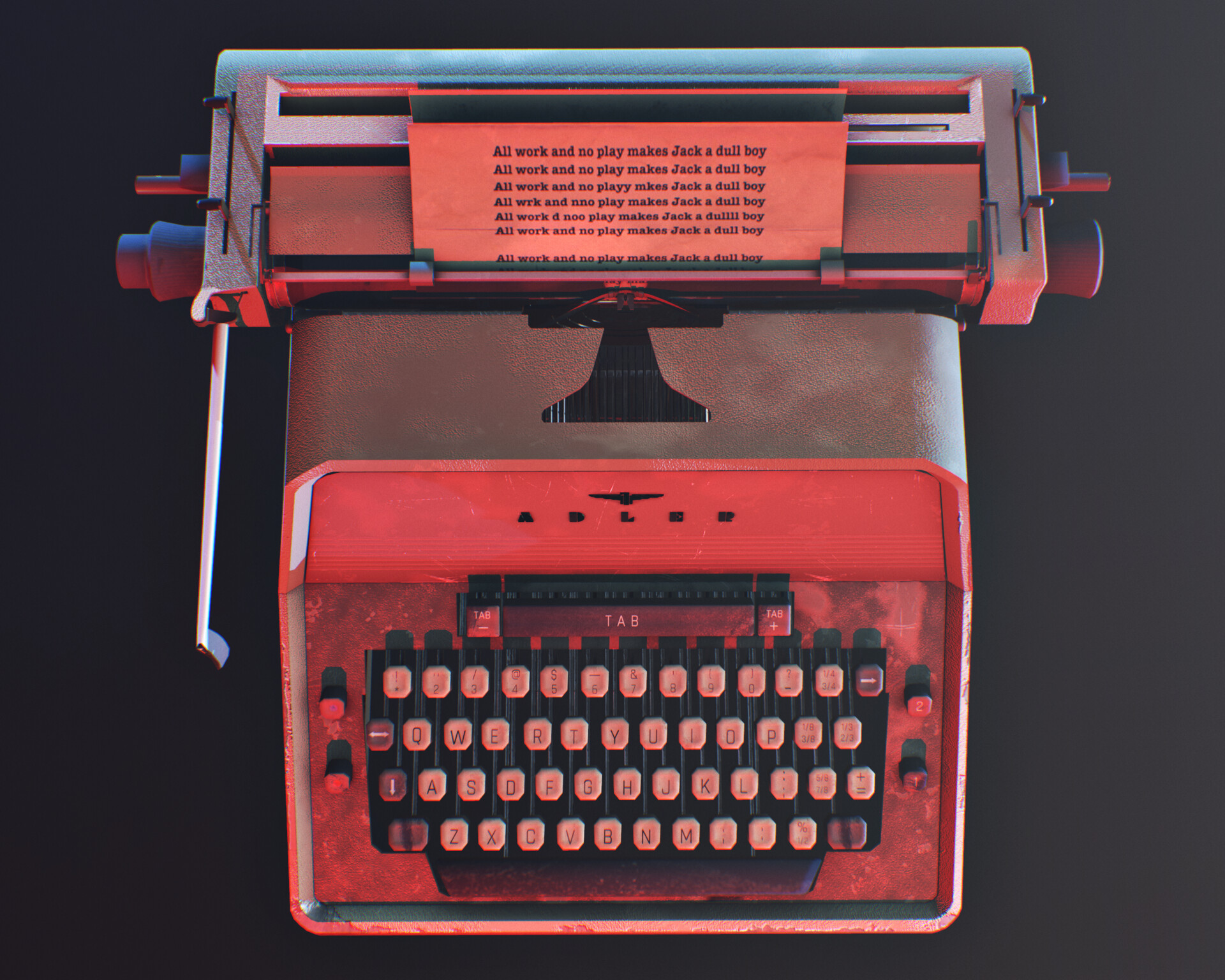 Alexis Rangel - The Shining - ADLER Typewriter