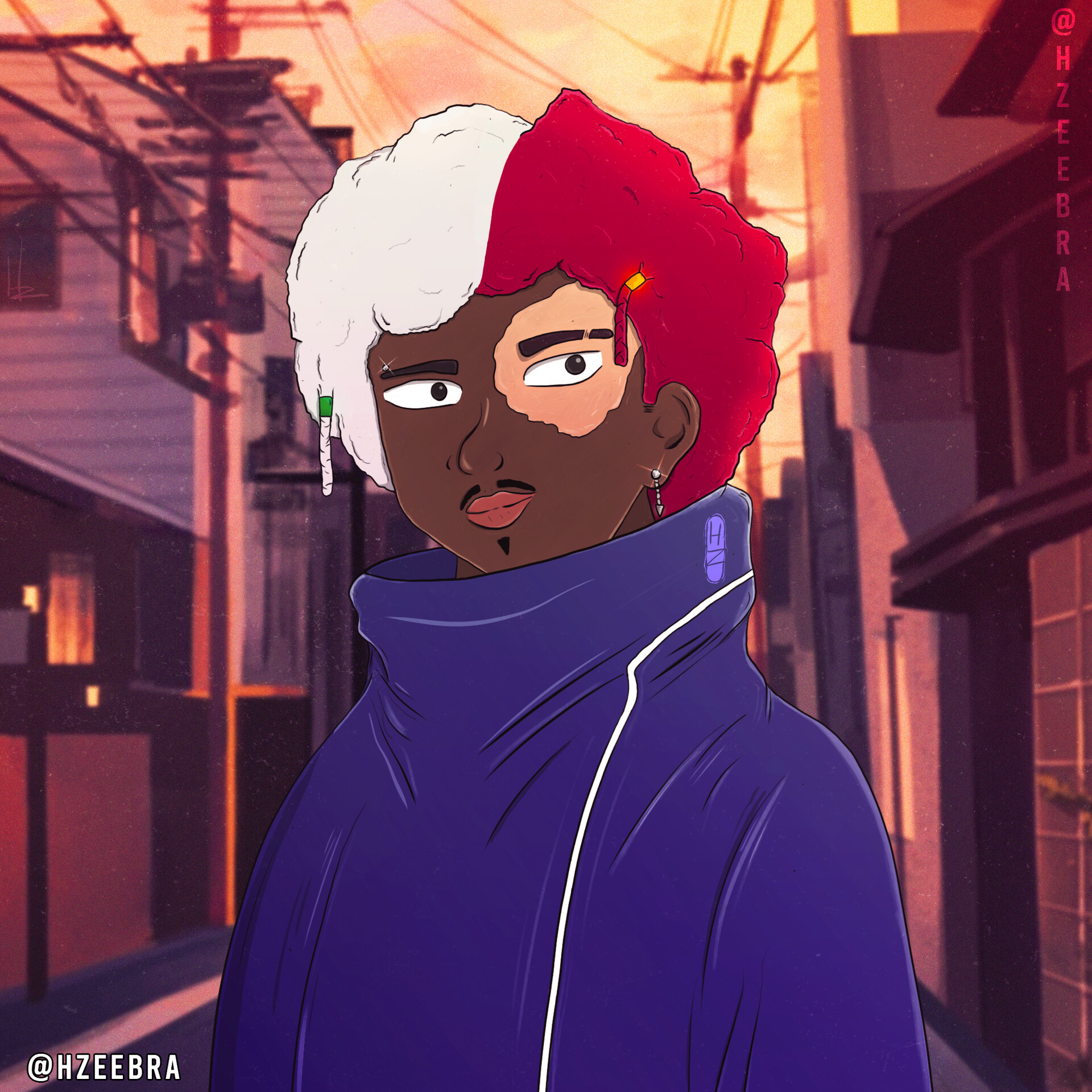 ArtStation - Afro Shoto Todoroki