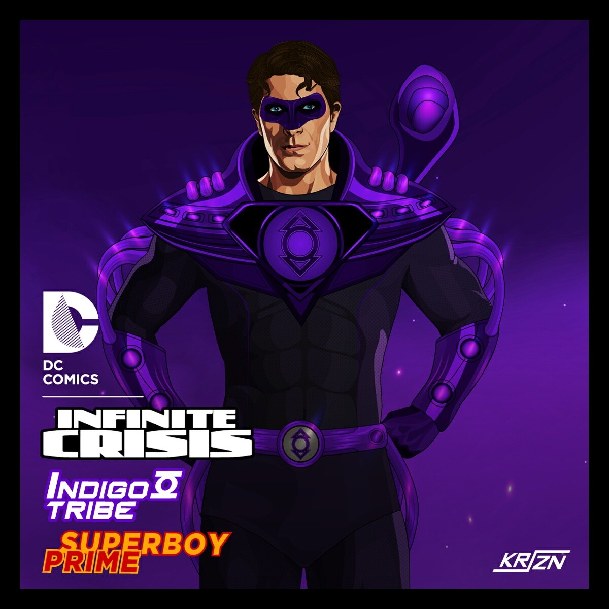 ArtStation - Brandon Routh Superboy Prime Indigo Lantern