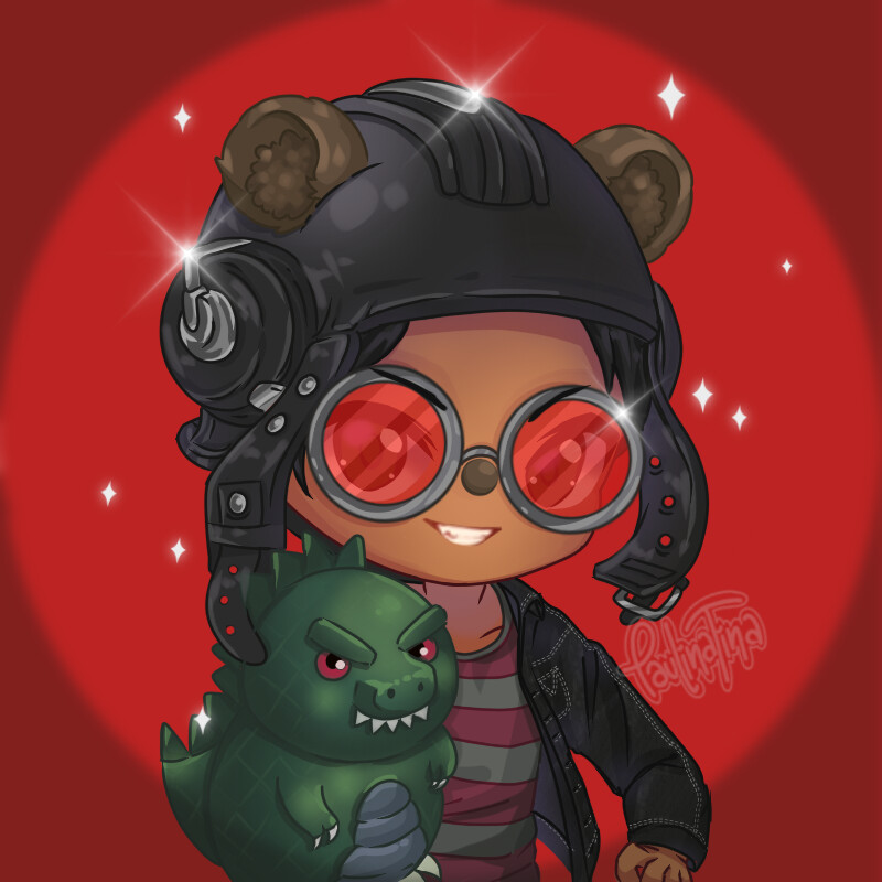 ArtStation - Half body anime boy chibi bear