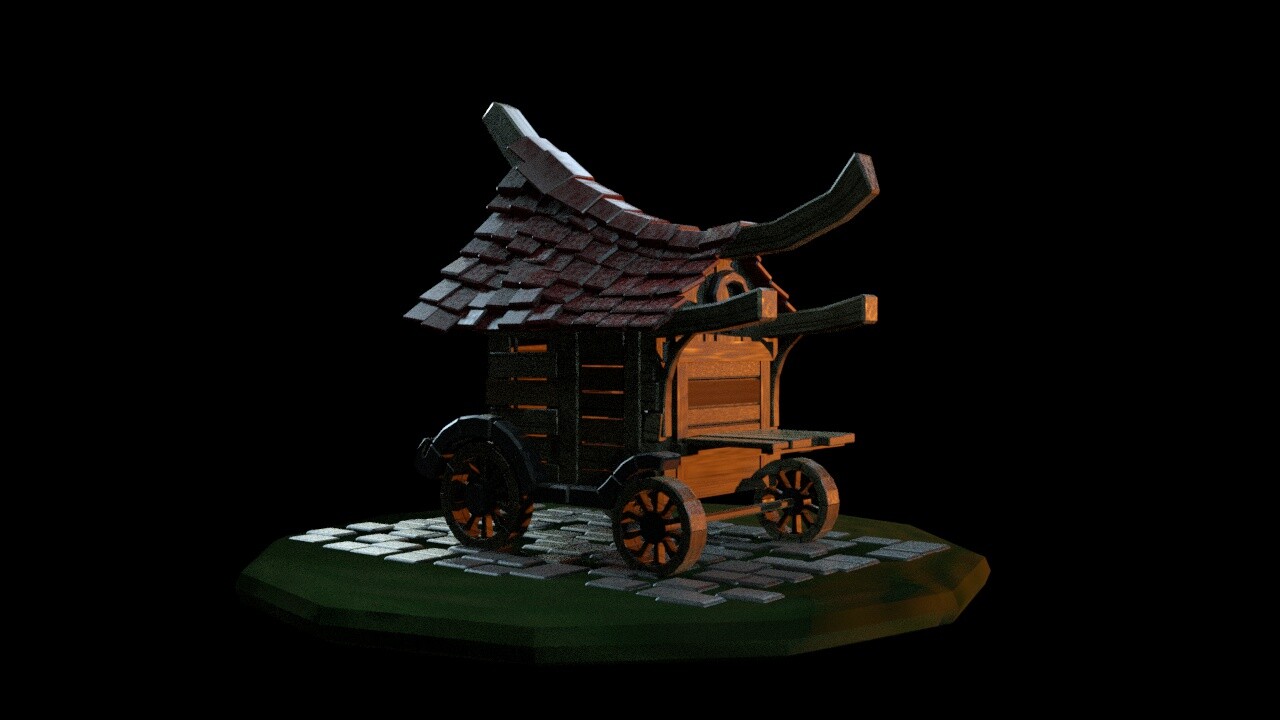 ArtStation - The Magpie Cart 3D Modeling(original concept art by Boon ...