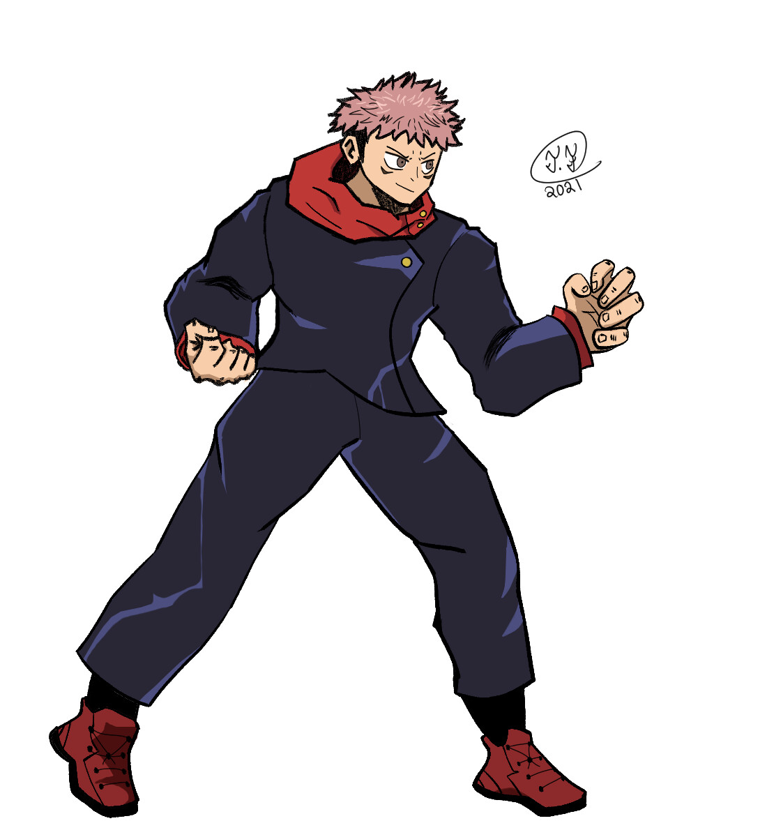 ArtStation - Yuji Itadori (Fighting Game Concept)