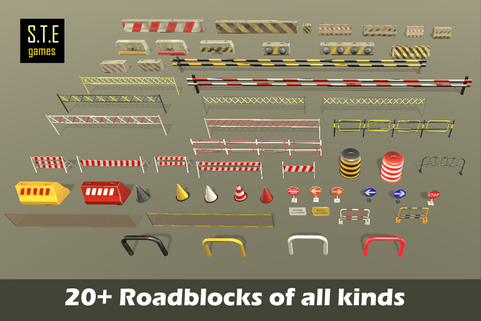 ArtStation - Roadblocks Pack