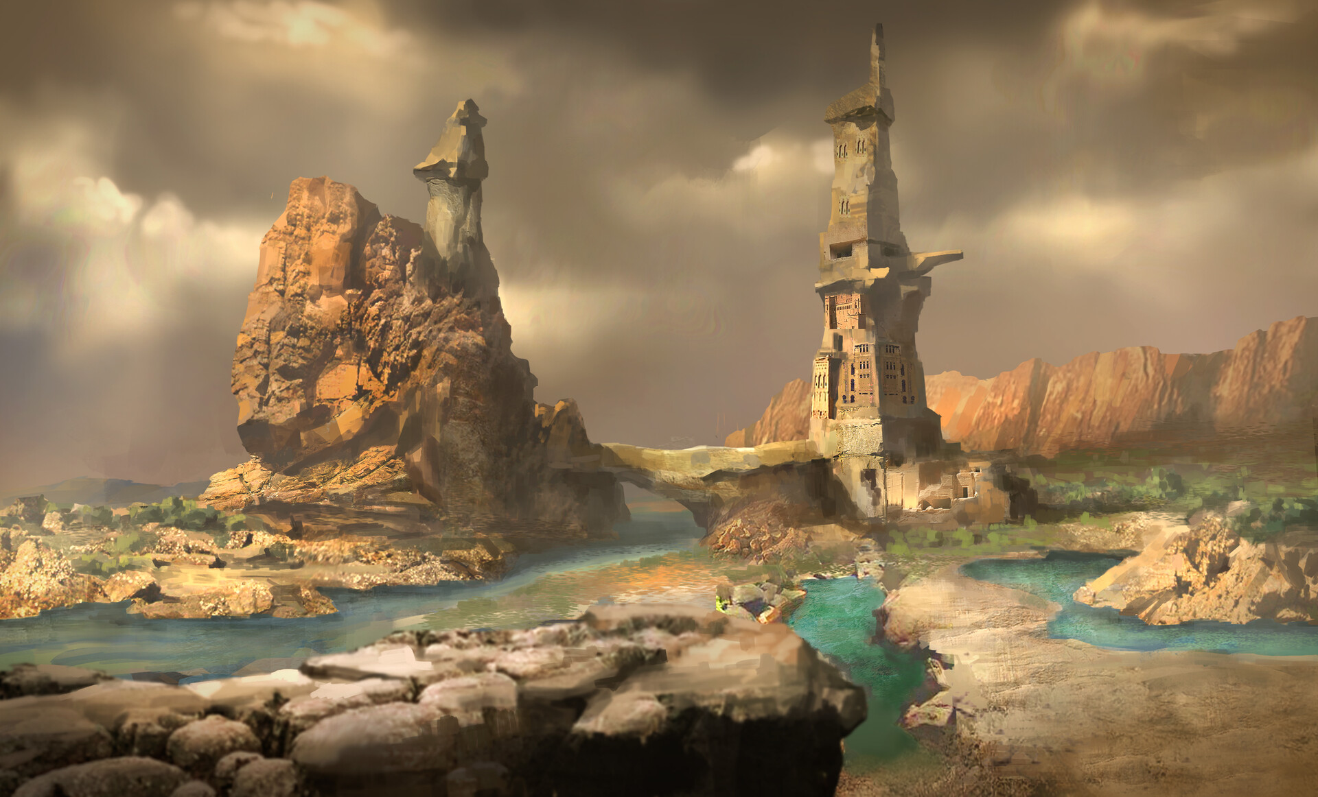 ArtStation - Rock tower