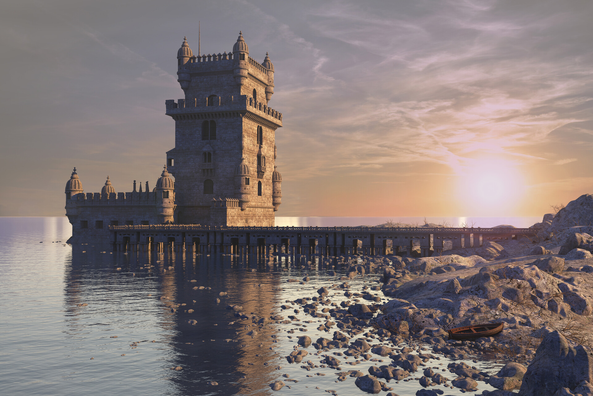 ArtStation - Belem Tower. Lisboa, Portugal. 3d environment