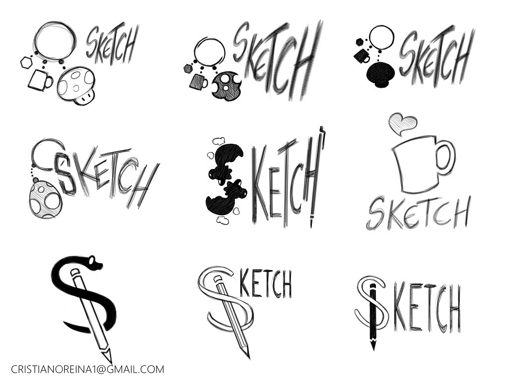 ArtStation - Logo design - sketch step 1