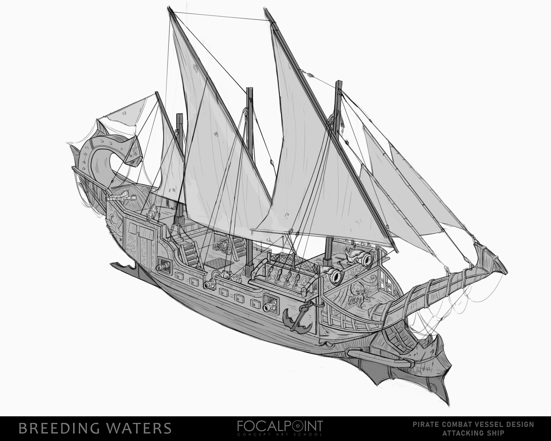 ArtStation - Pirate Combat Vessel