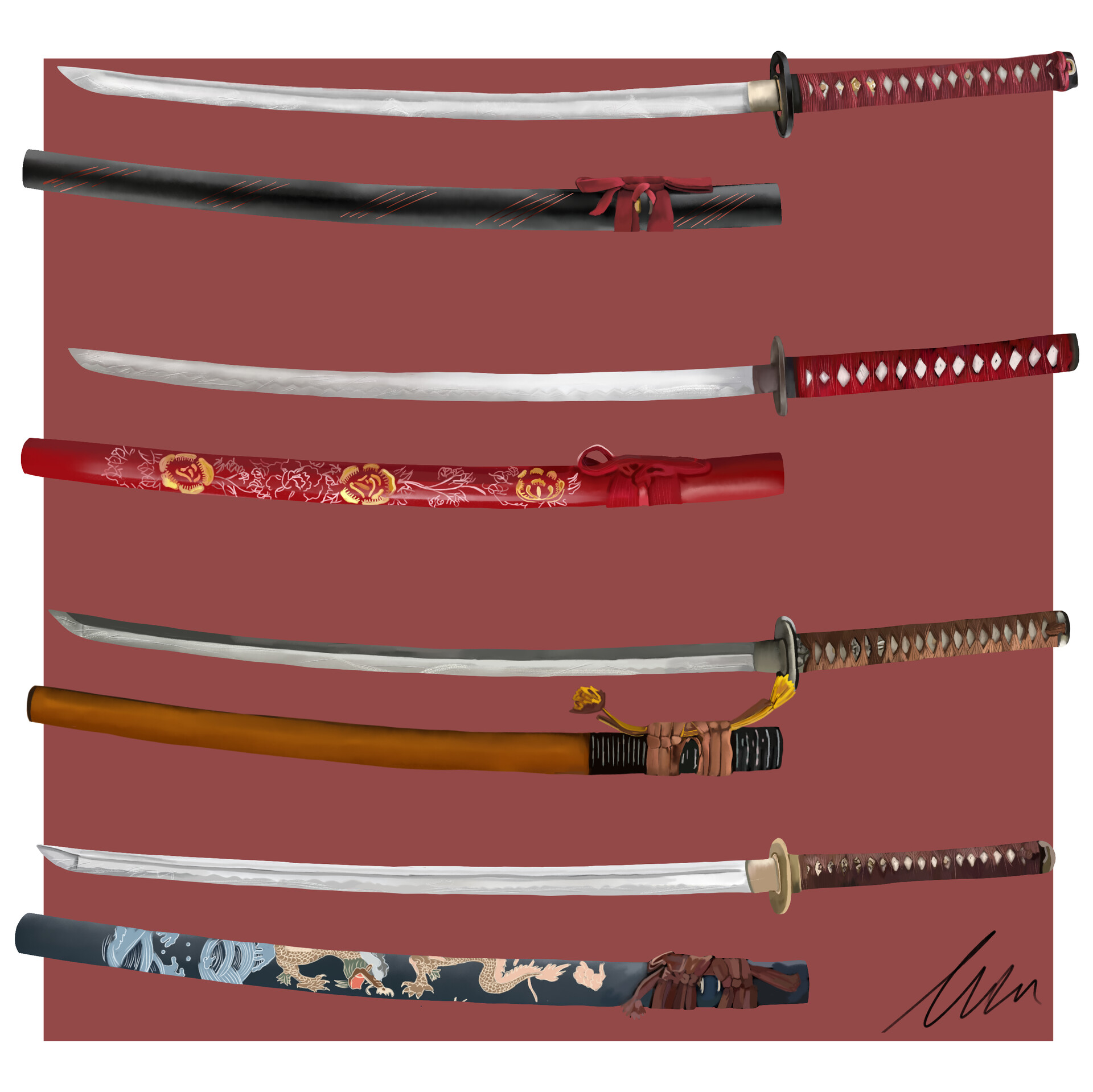 ArtStation - Samurai Sword Concepts