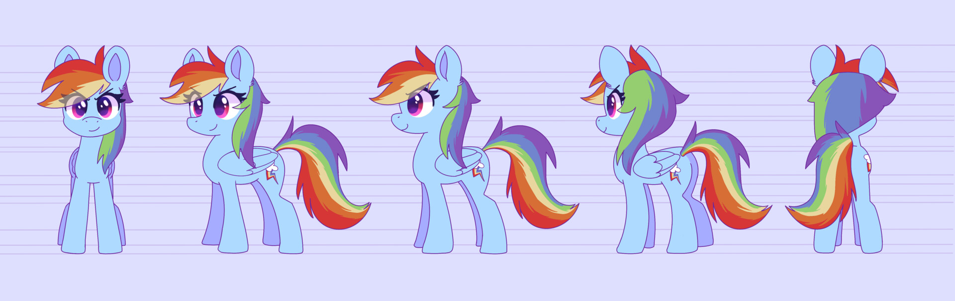 ArtStation - Rainbow Dash Redesign: Turn around