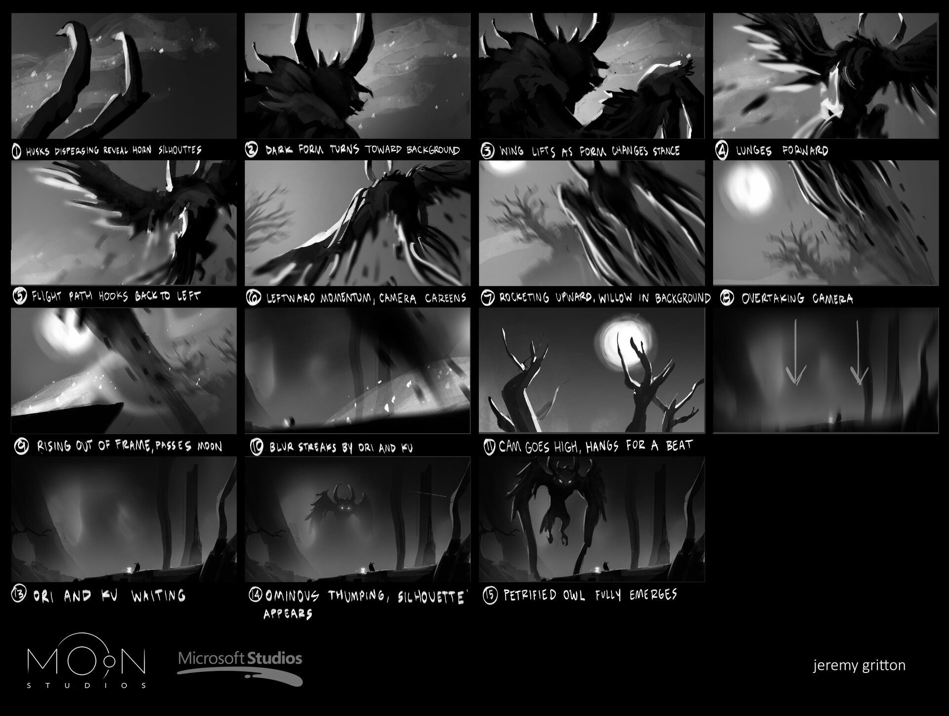 Jeremy Gritton - Ori and the Will of the Wisps Storyboards