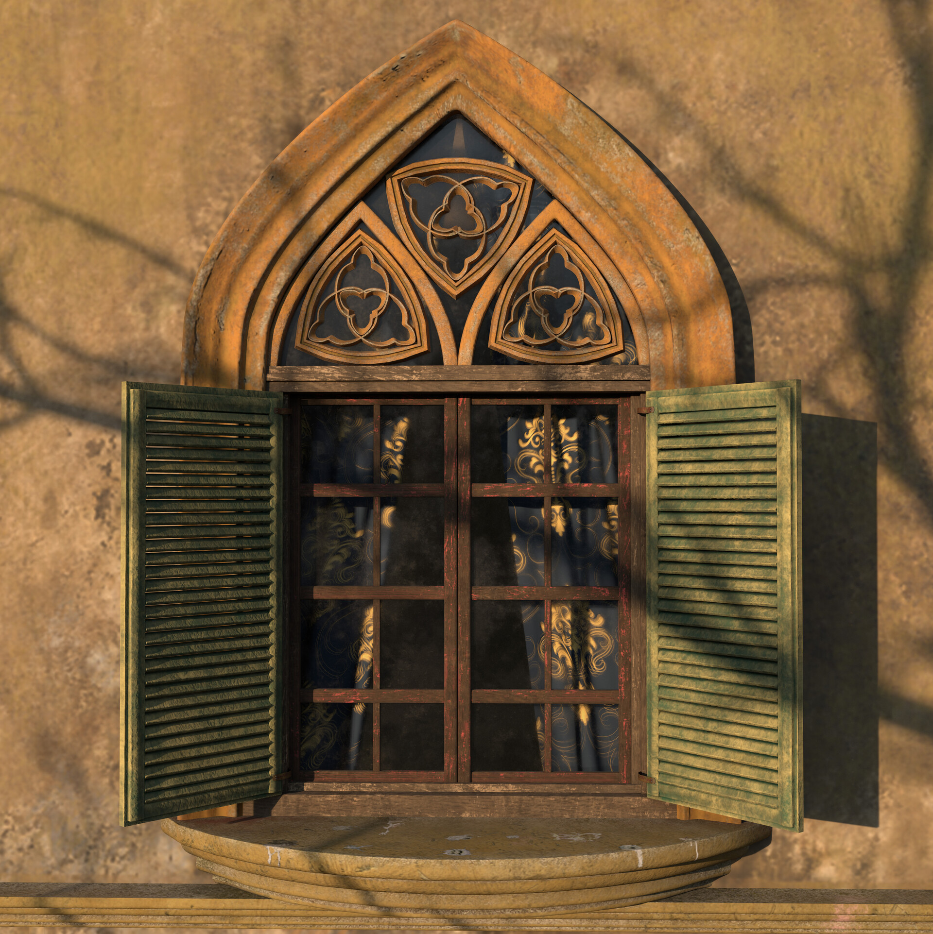 ArtStation - Venetian Gothic windows Vintage Window