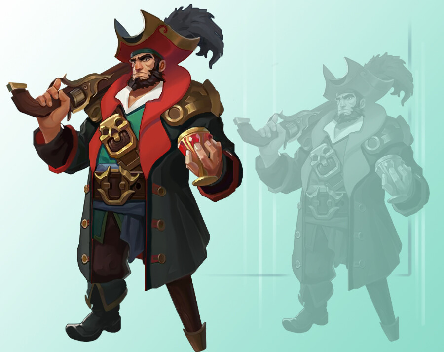 ArtStation - Digital Painting of Pirate Captain