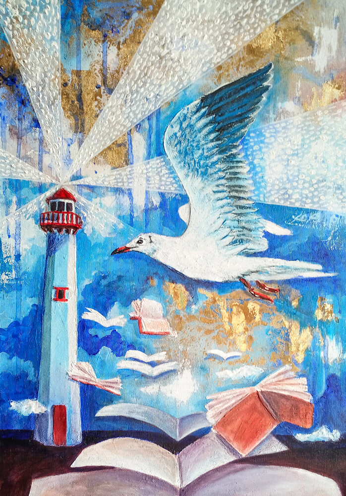 ArtStation - Unwritten story, mixed media painting 2019