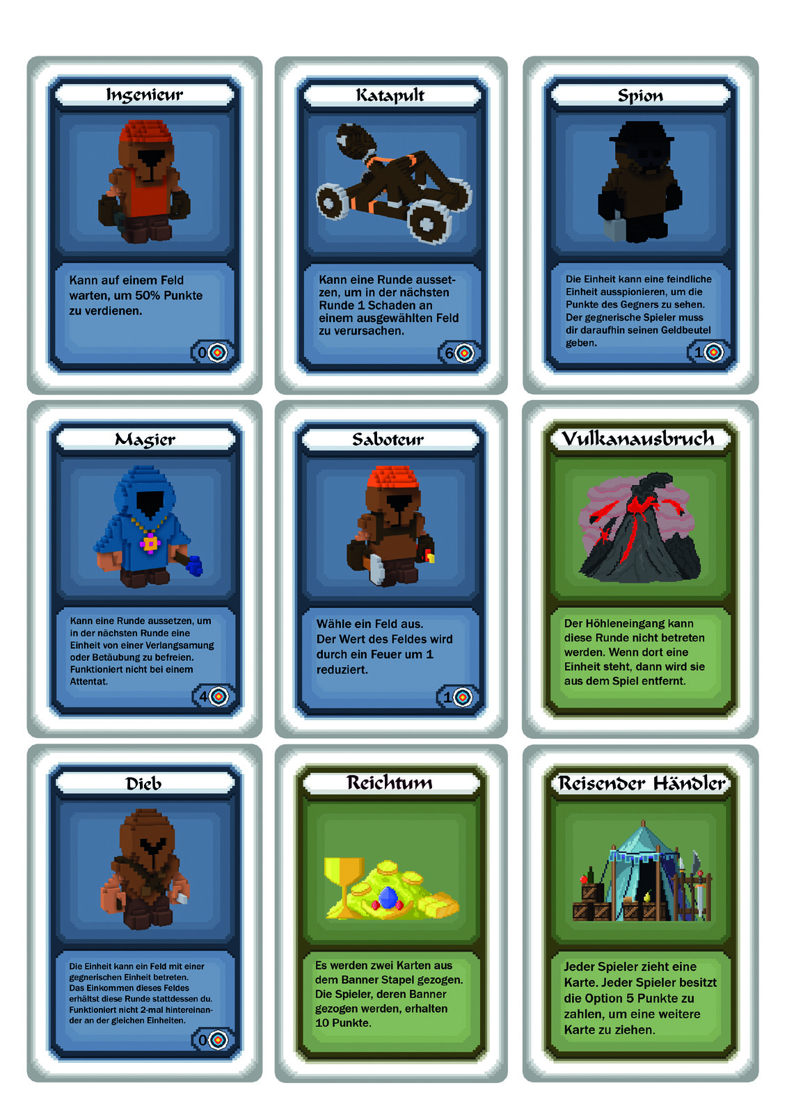 Stella Behrens - Pixel Art Board Game - Card Design