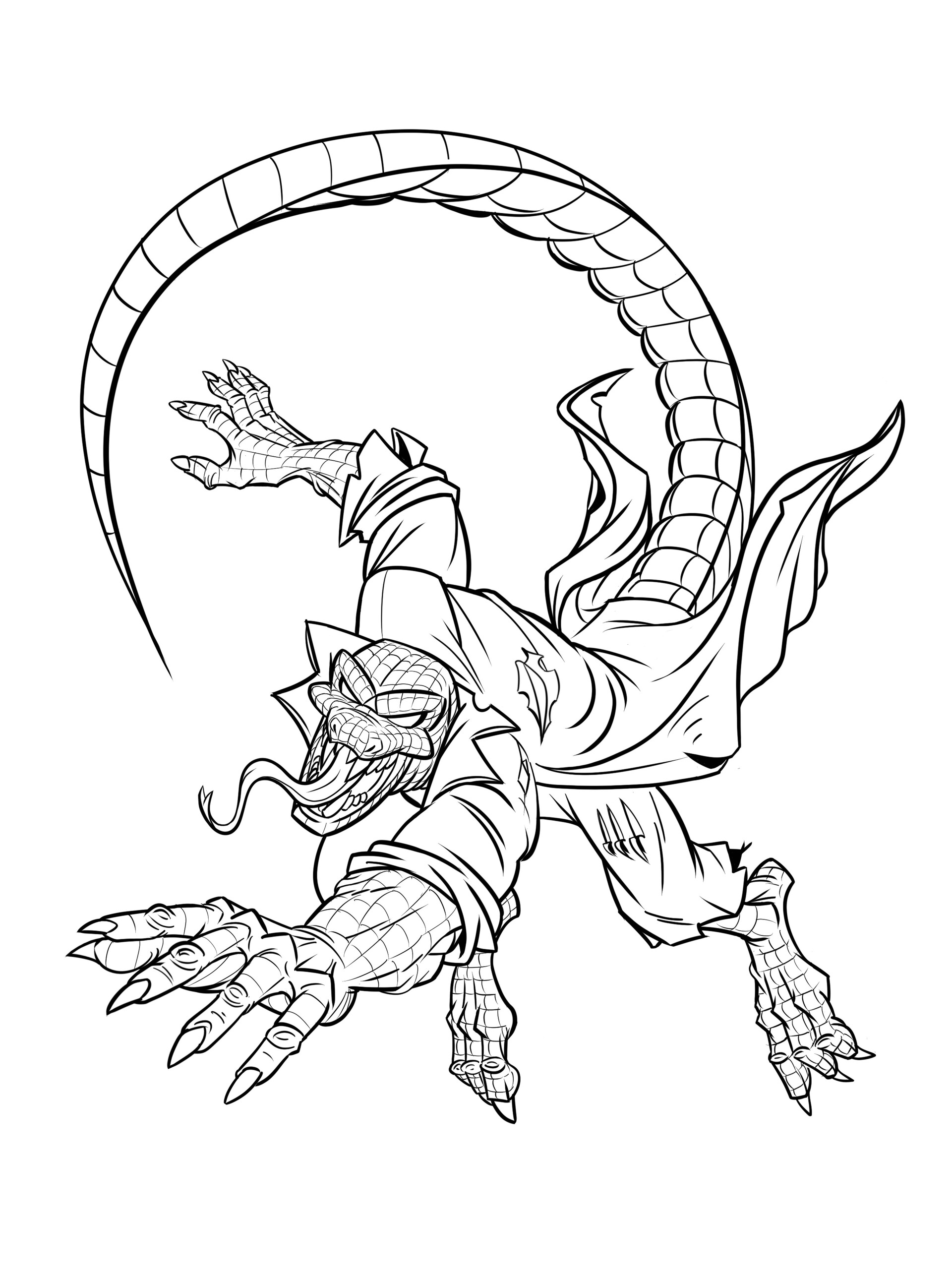 lizard spider man coloring pages