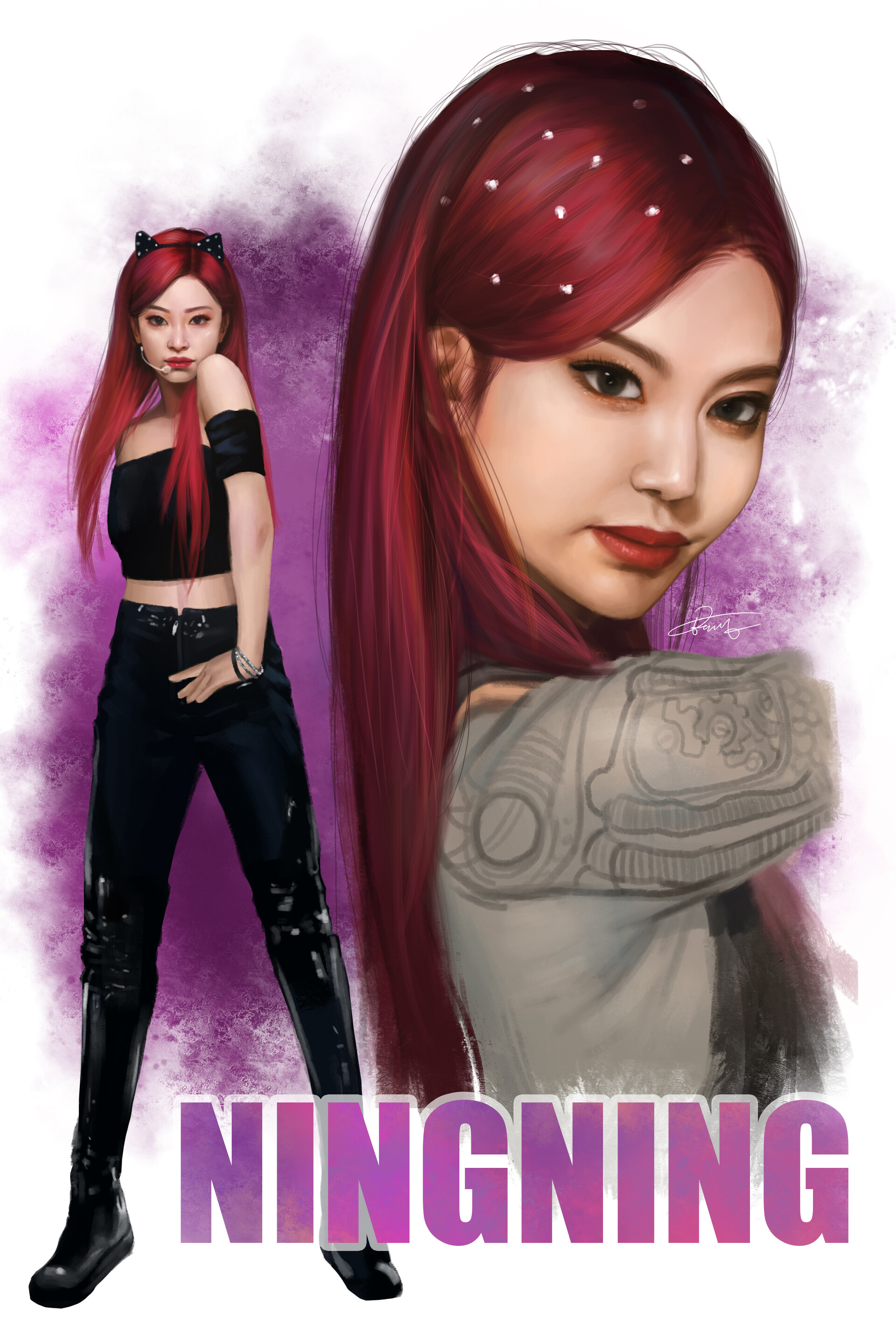 ArtStation - KPOP aespa NINGNING FanArt 에스파 닝닝 팬아트