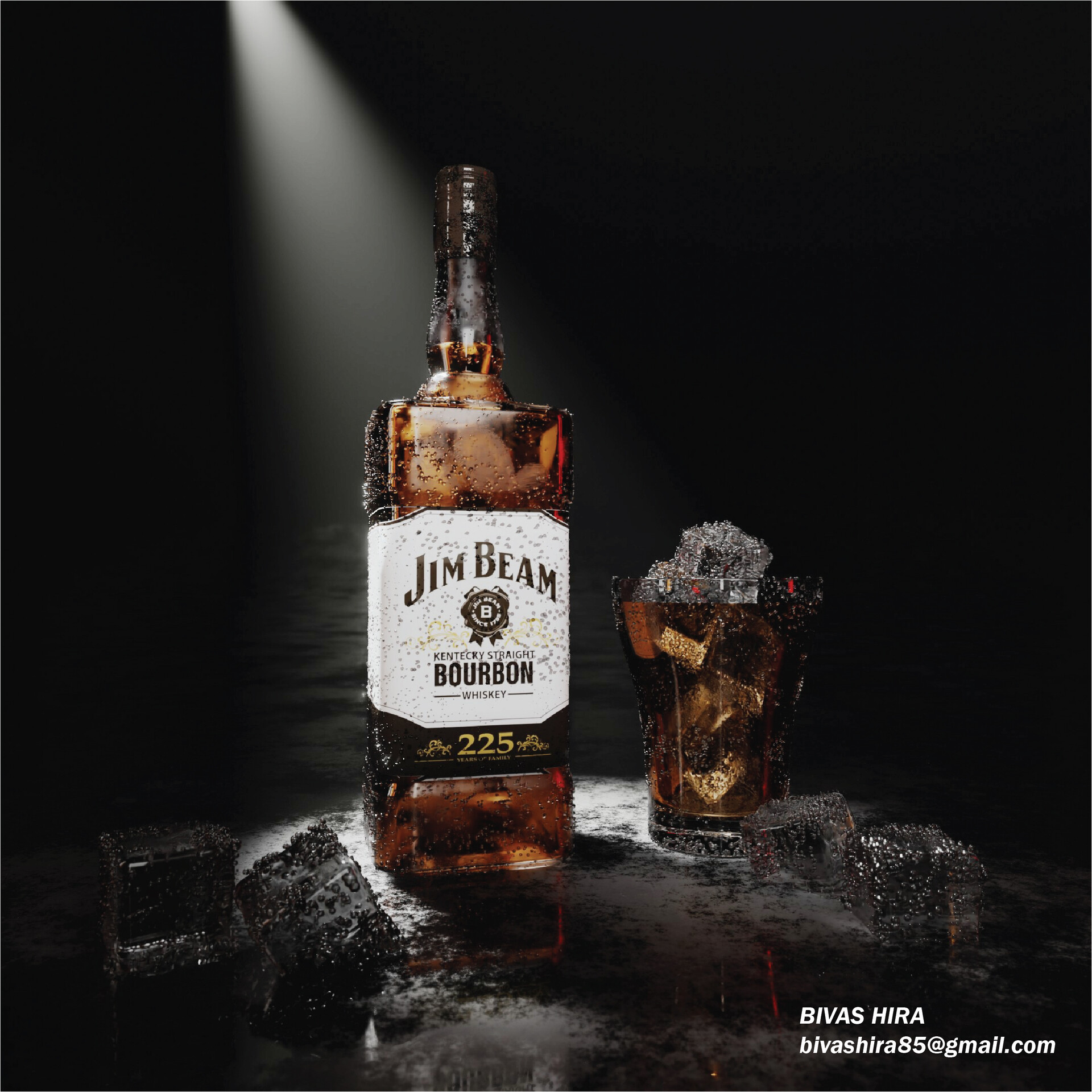 ArtStation - Jim Bean__Whisky__Product Render
