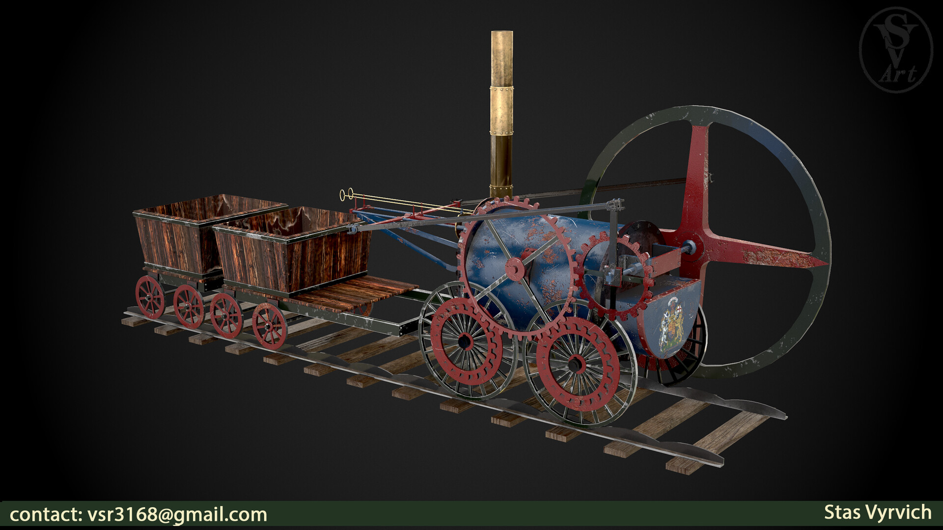 Stas Vyrvich - The world's first steam train by Treivik