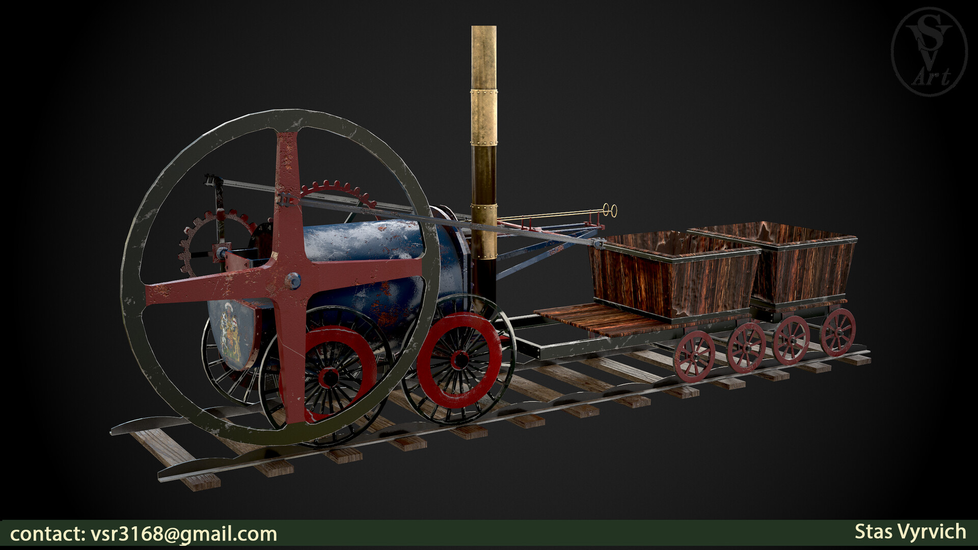 Stas Vyrvich - The world's first steam train by Treivik