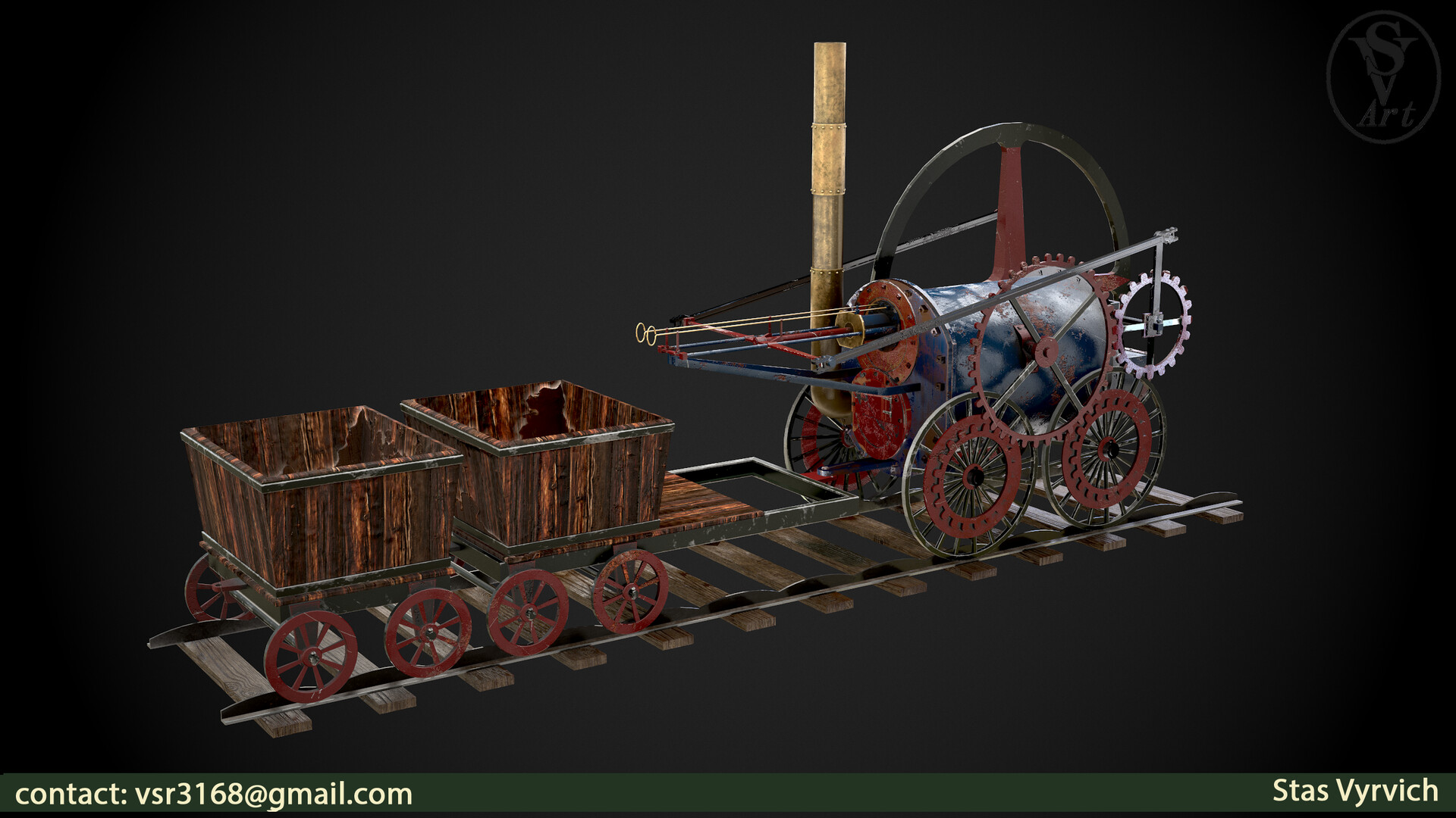 Stas Vyrvich - The world's first steam train by Treivik