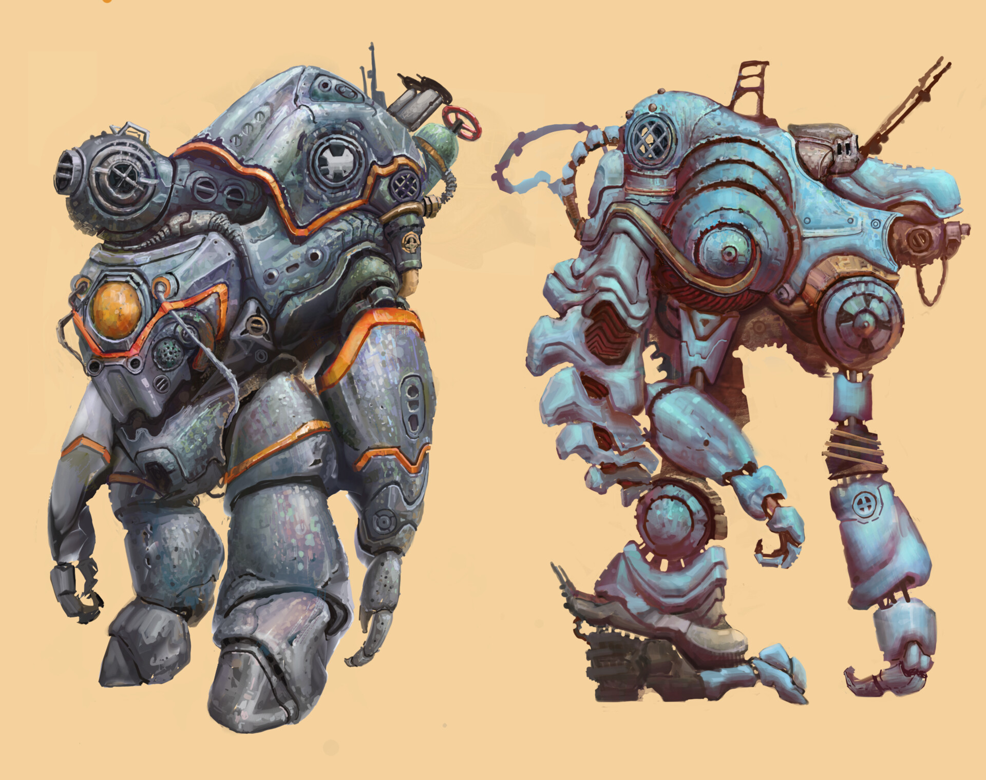 ArtStation - Deep Sea Mech Duo
