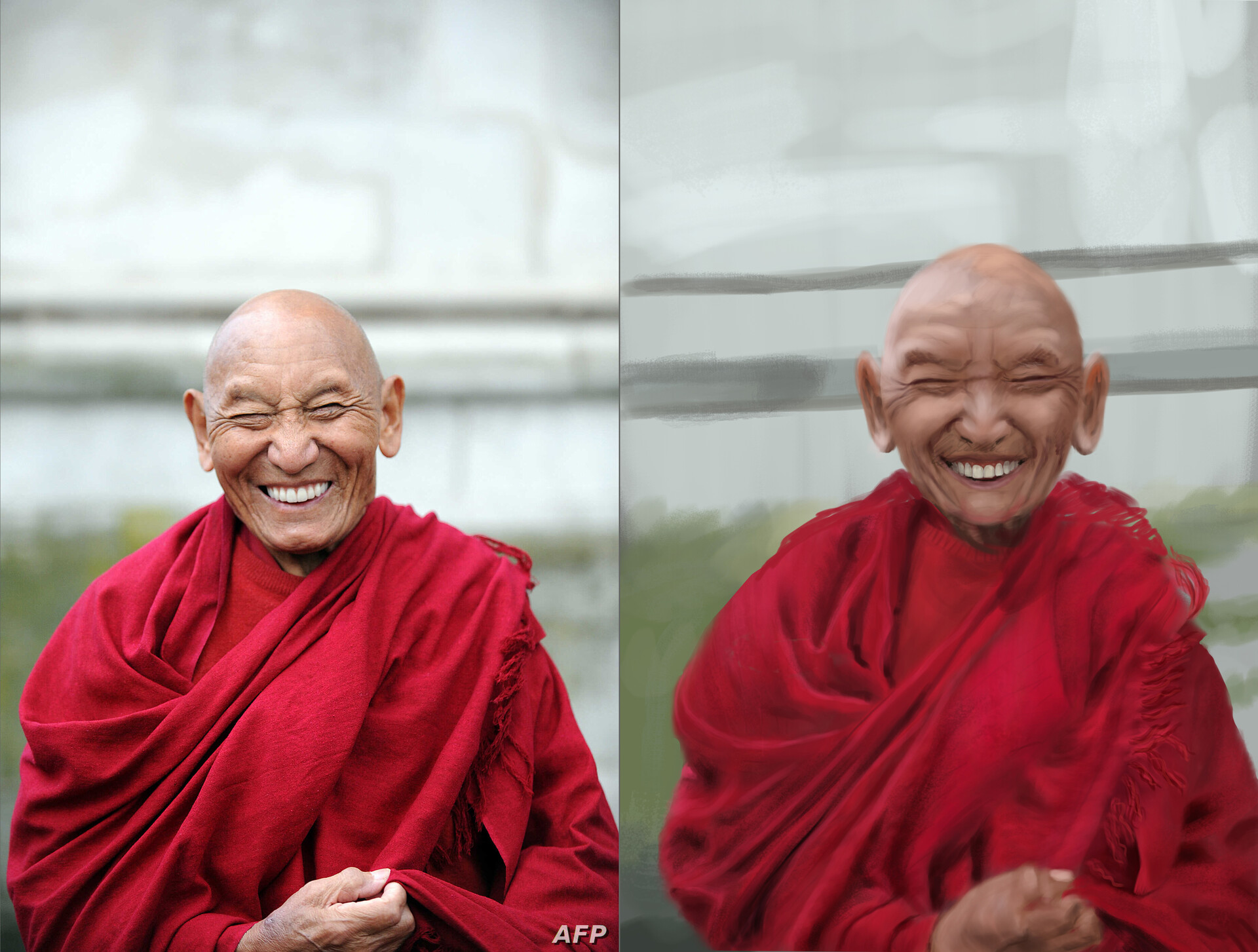 Sowmini - Monk Digital painting