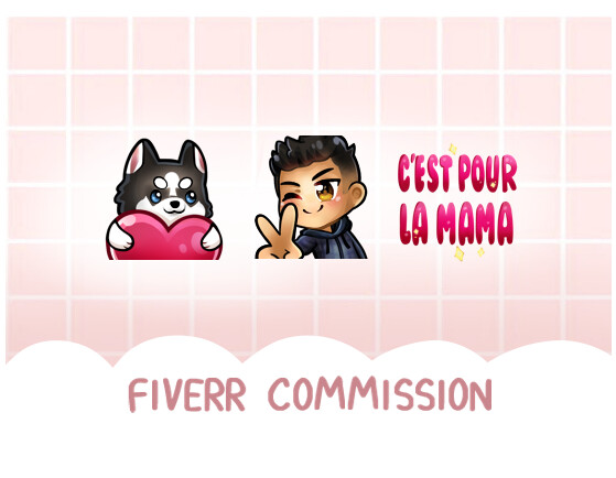 ArtStation - husky, peace twitch emotes