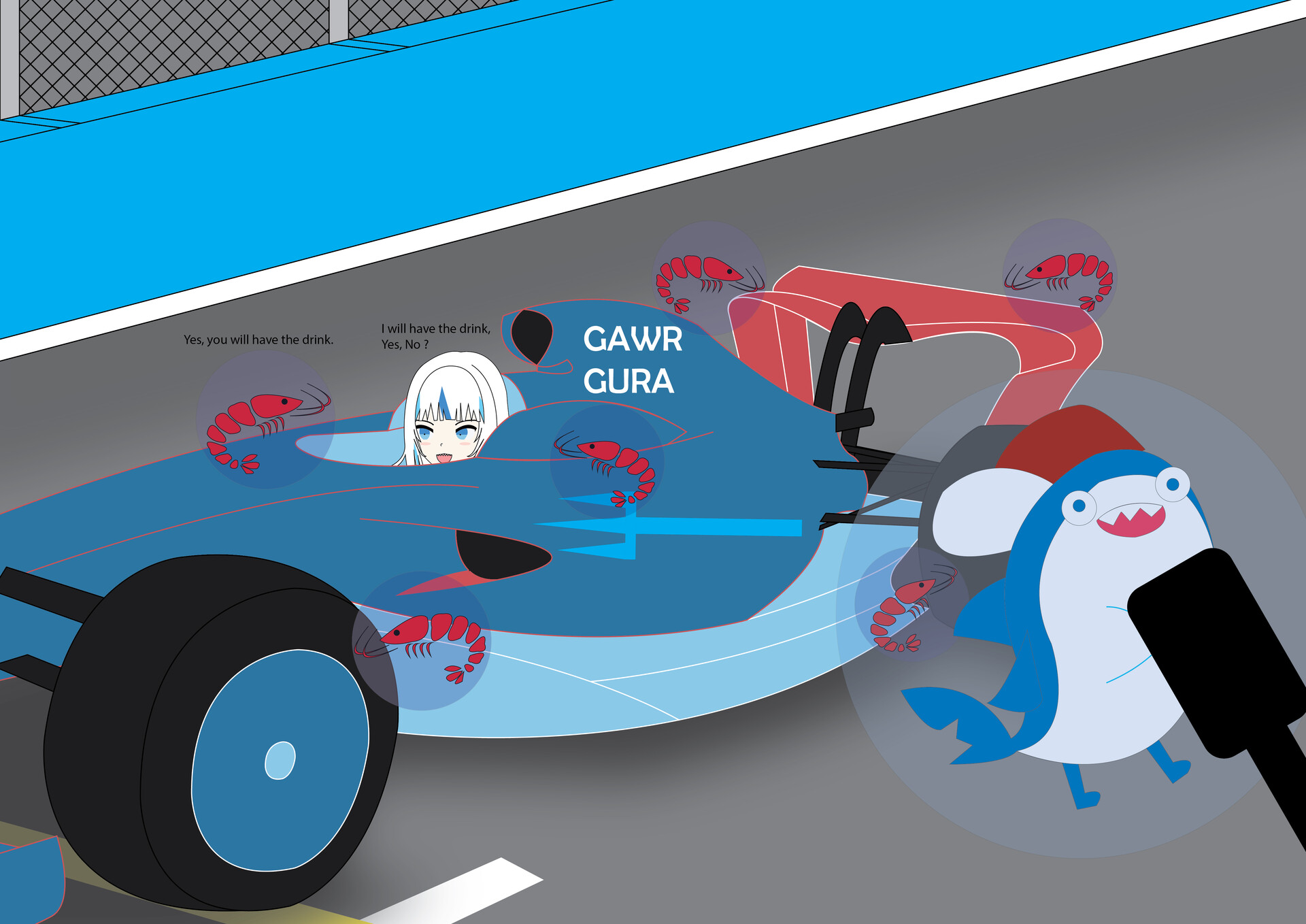 ArtStation - Gawr Gura Racing