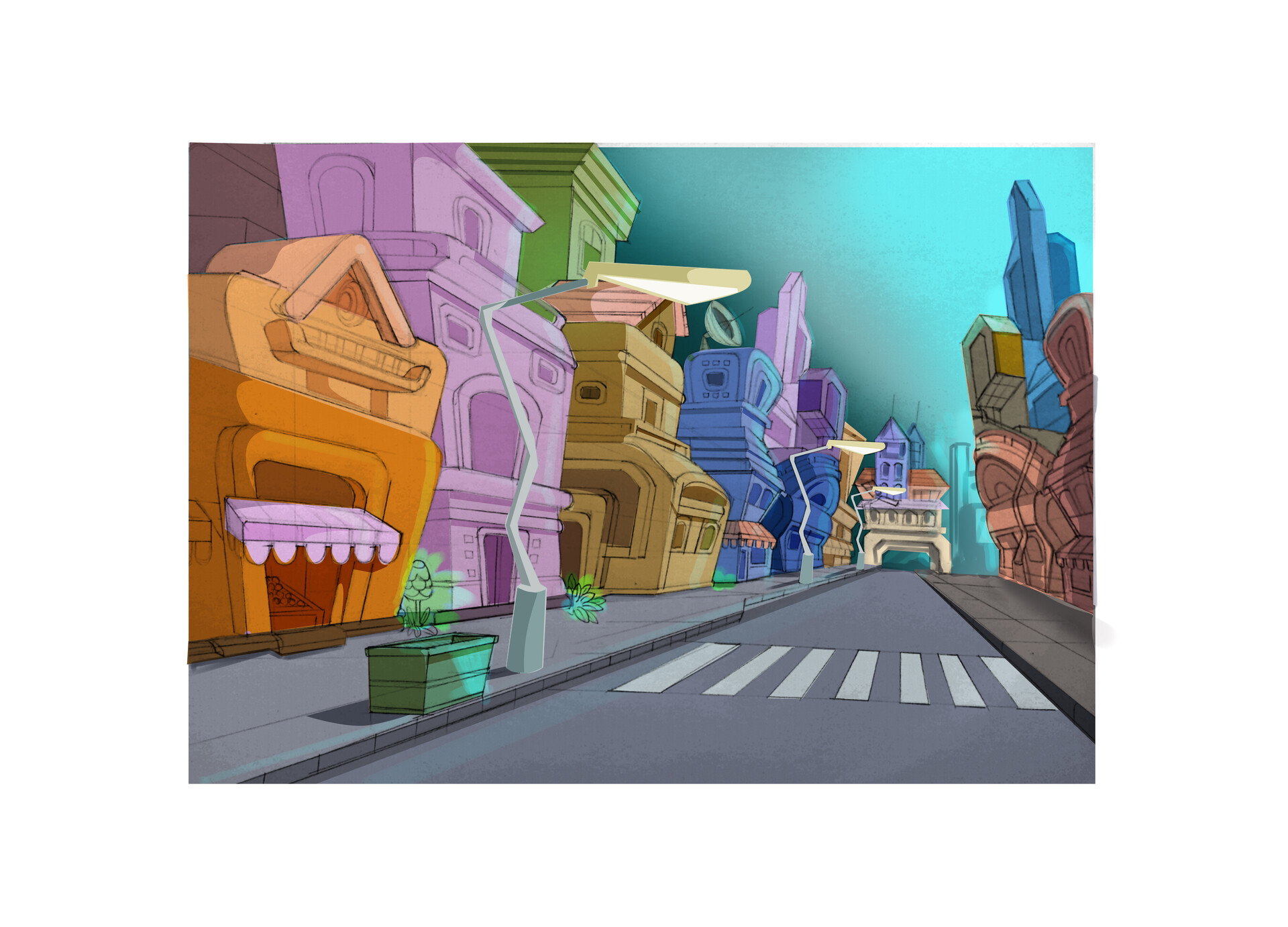 ArtStation - concept sketch BG FOR KIDS PROJECT