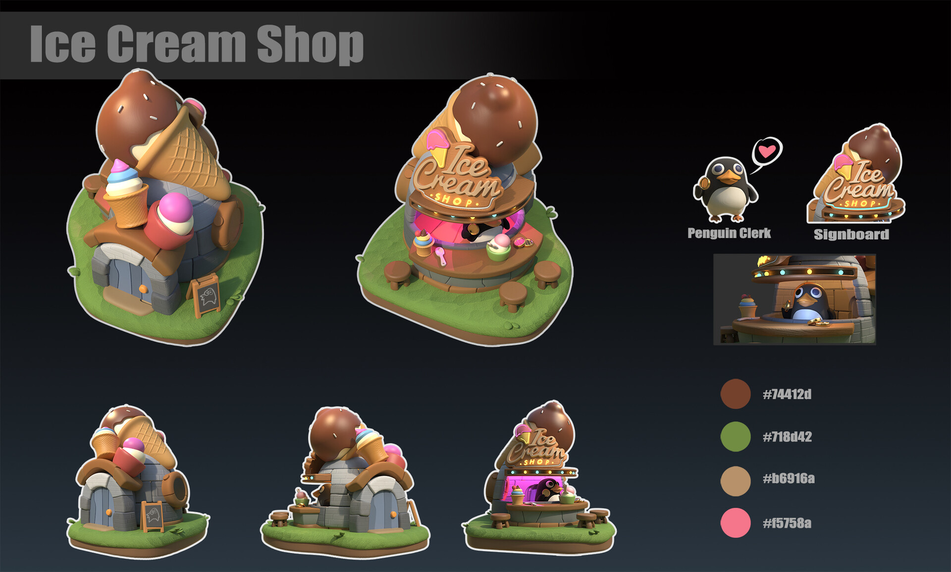 ArtStation - ICE CREAM SHOP