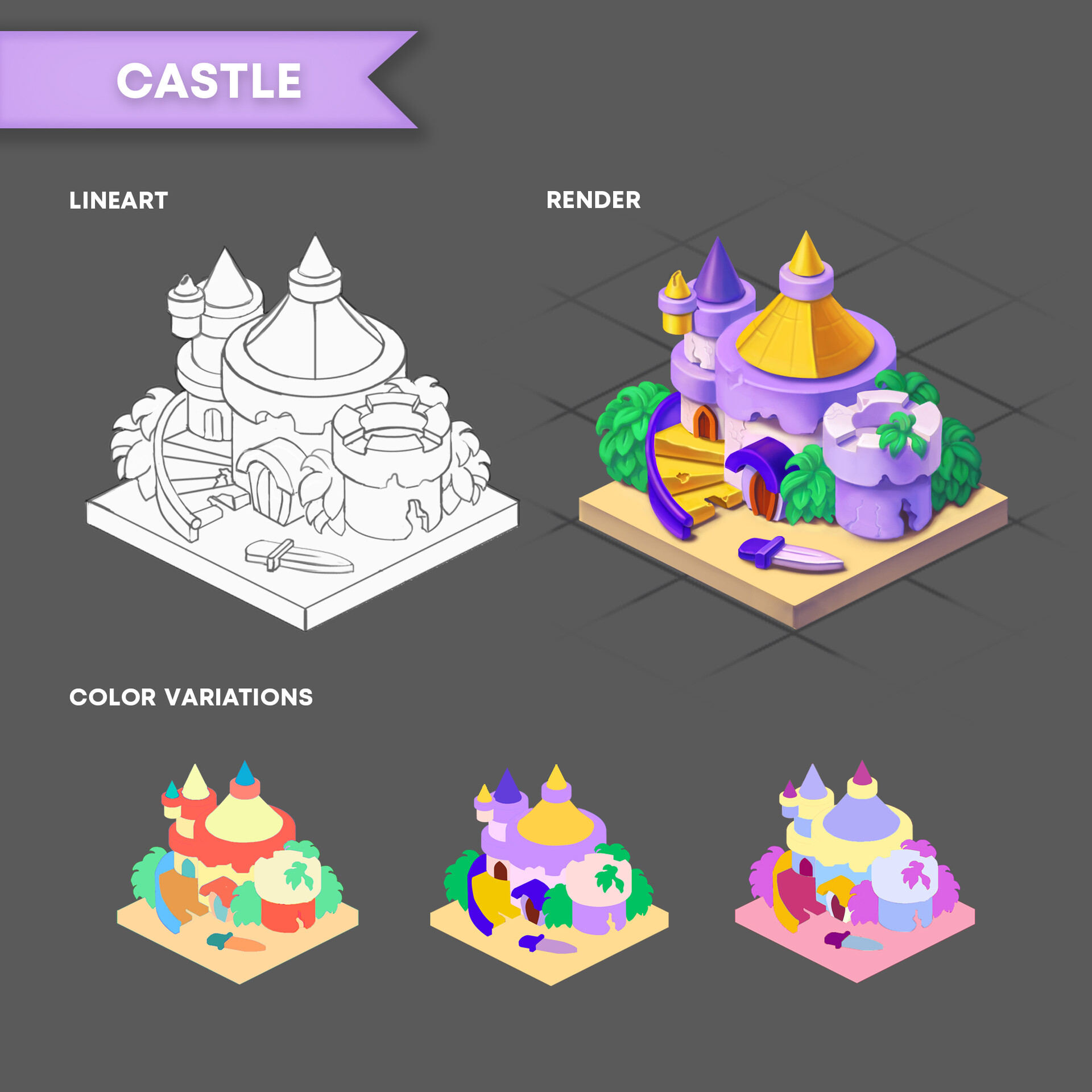 ArtStation - Isometric castle