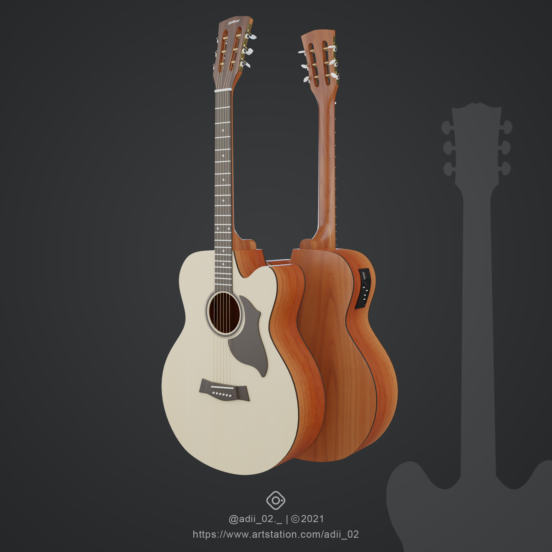 ArtStation - Product Design Visualization Guitar