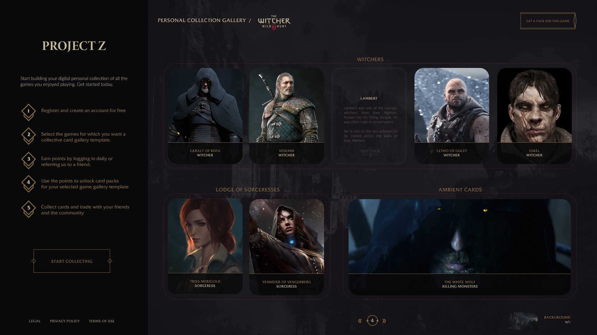 ArtStation - Witcher UI Practice - Collectable Cards