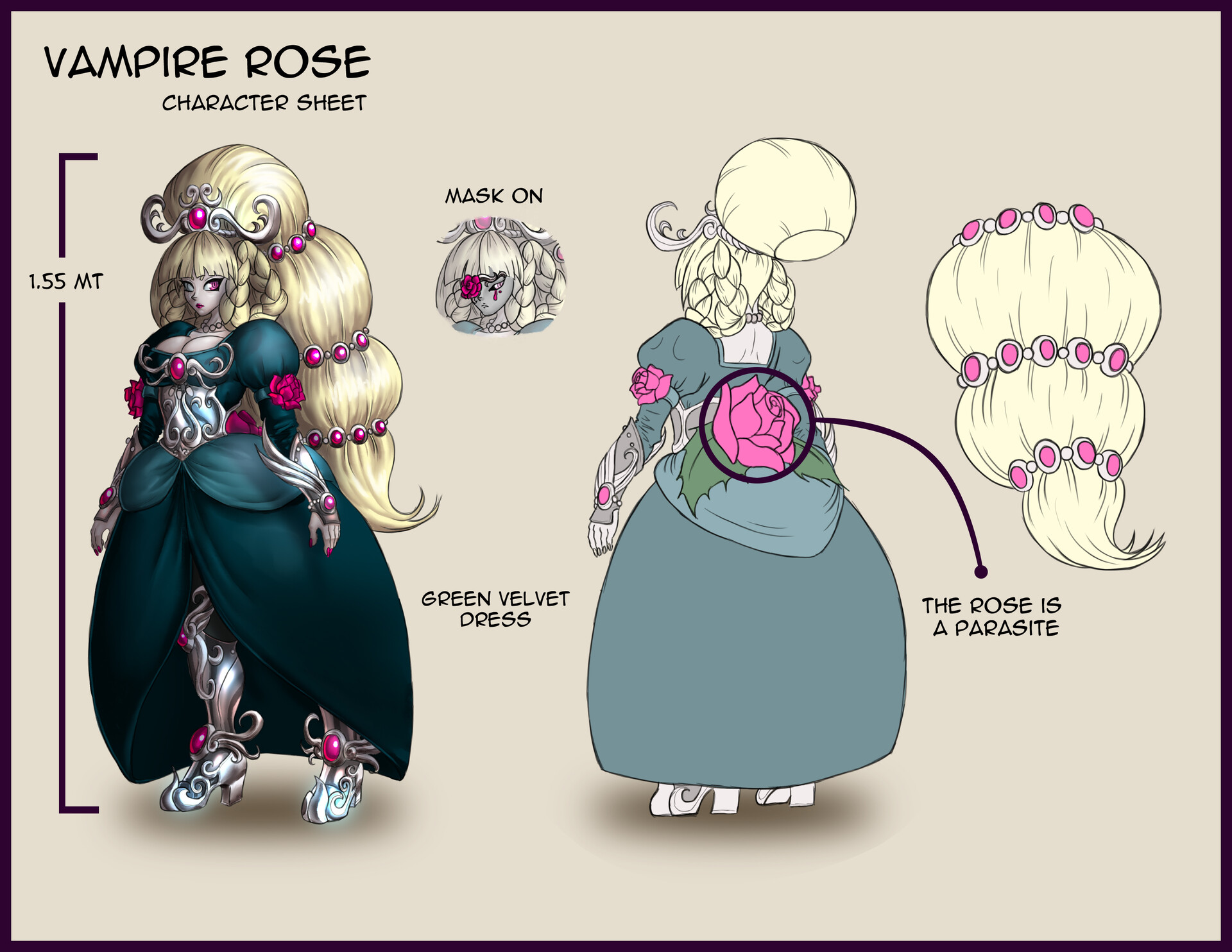 ArtStation - Vampire Rose Character Design