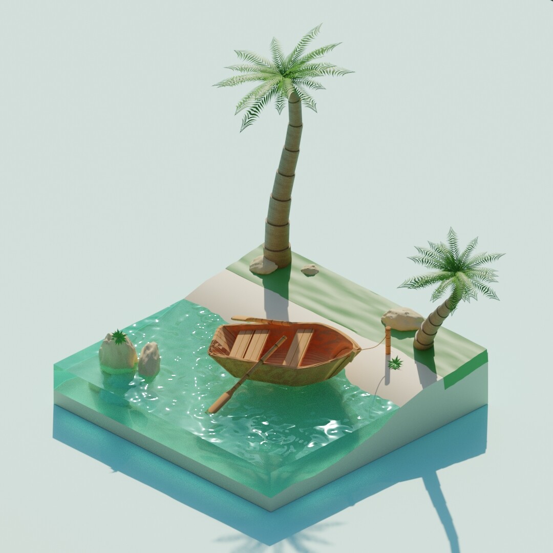 ArtStation - Tropical scene