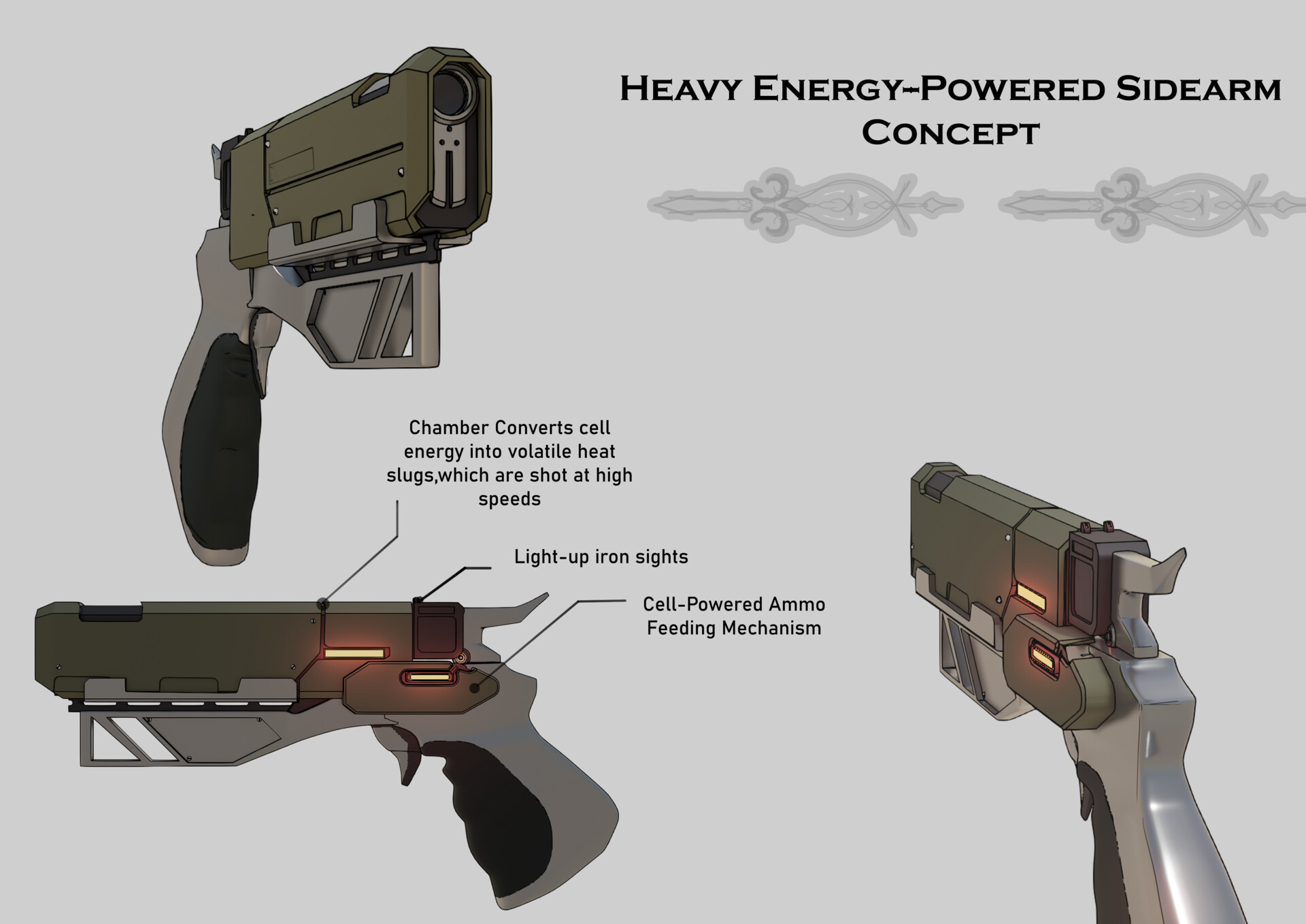 ArtStation - Heavy Pistol Concept
