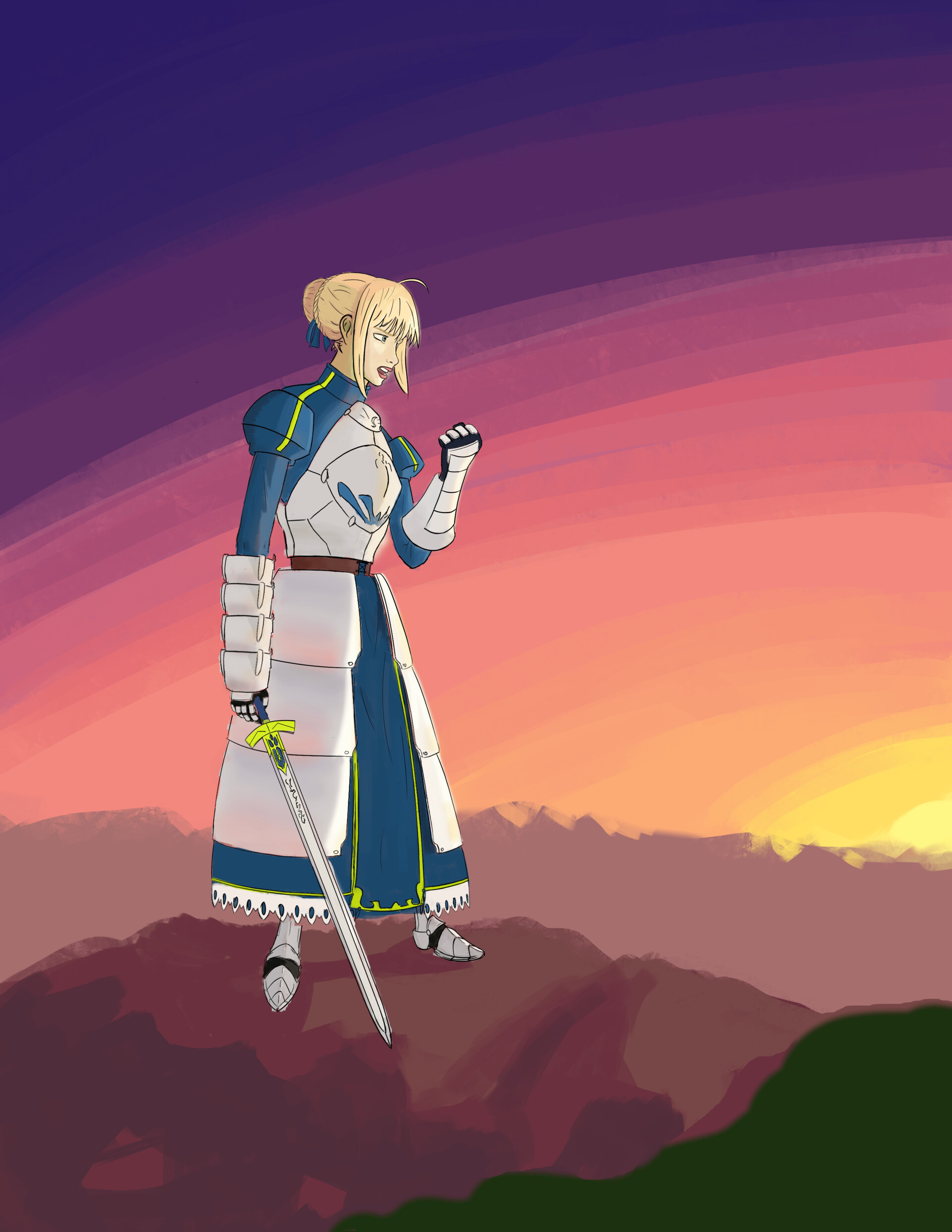 ArtStation - Saber crying