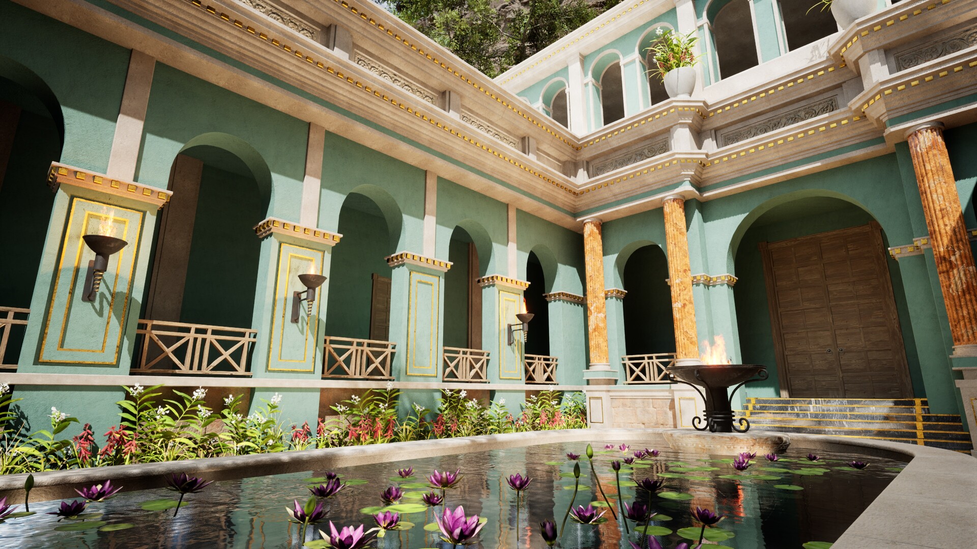 Nathan Nodley - Environment Artist - Roman Courtyard - UE5 with Lumen