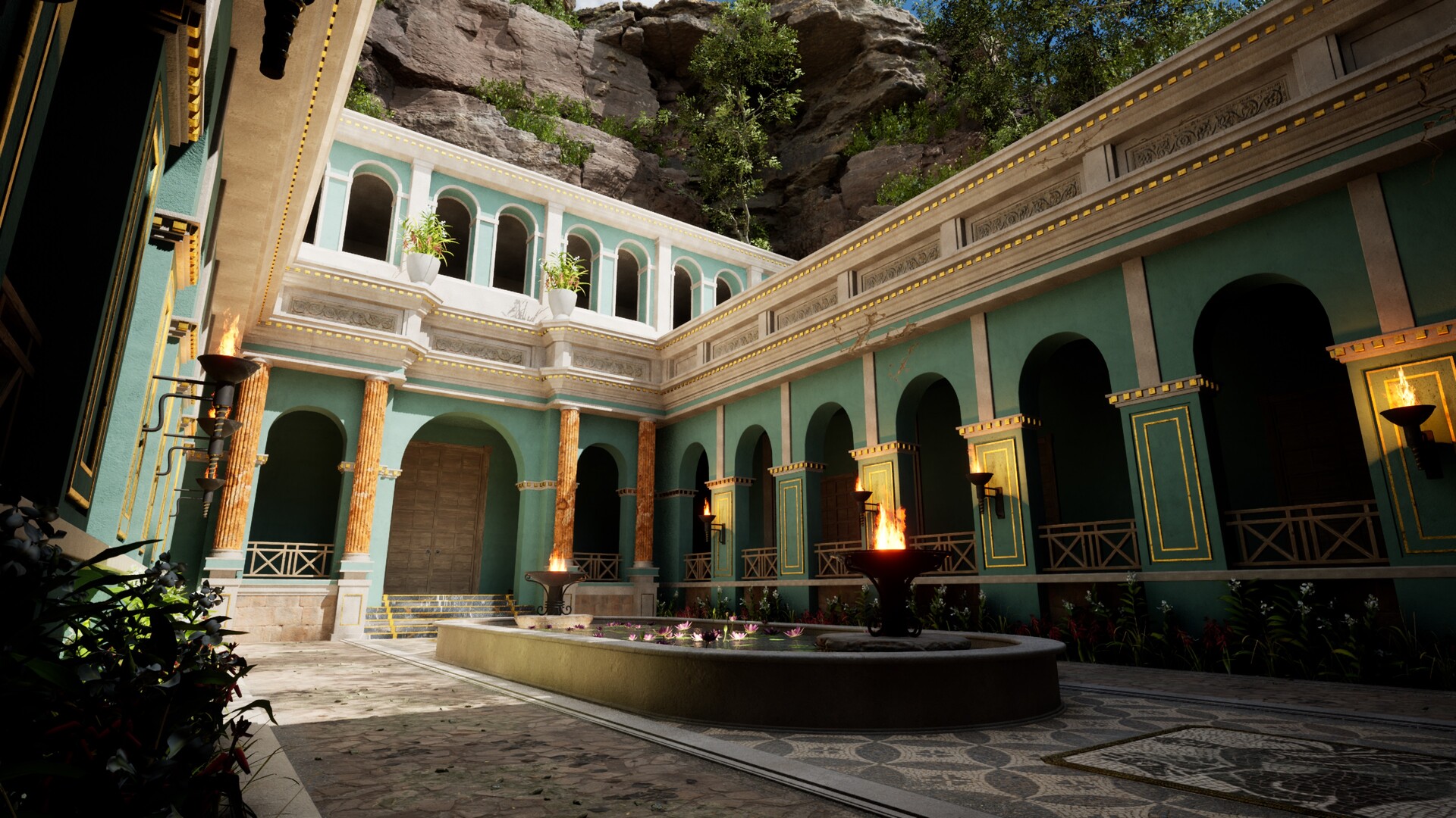 Nathan Nodley - Environment Artist - Roman Courtyard - UE5 with Lumen