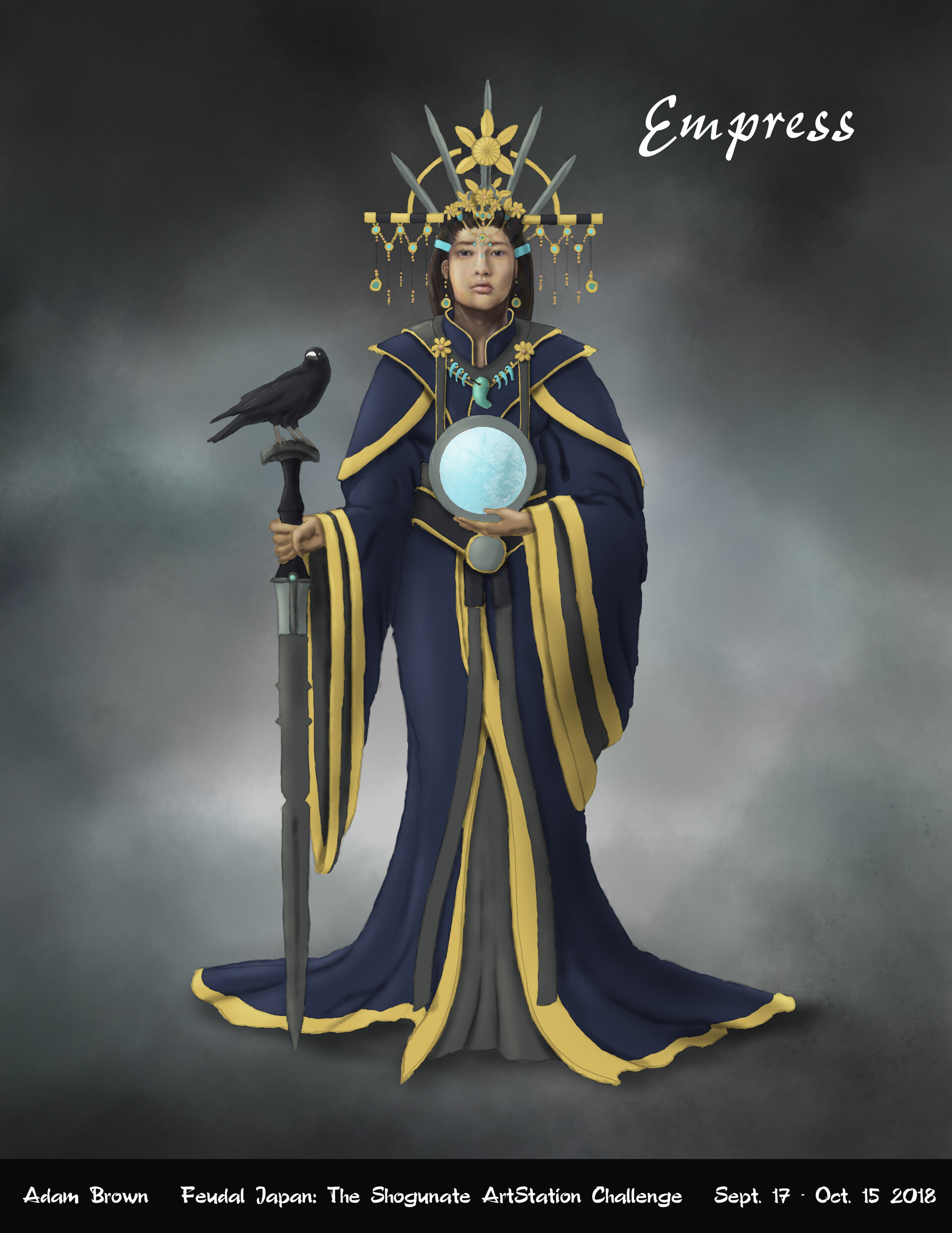 Adam Brown - Daimyo with Dragon Scroll- Feudal Japan Characters