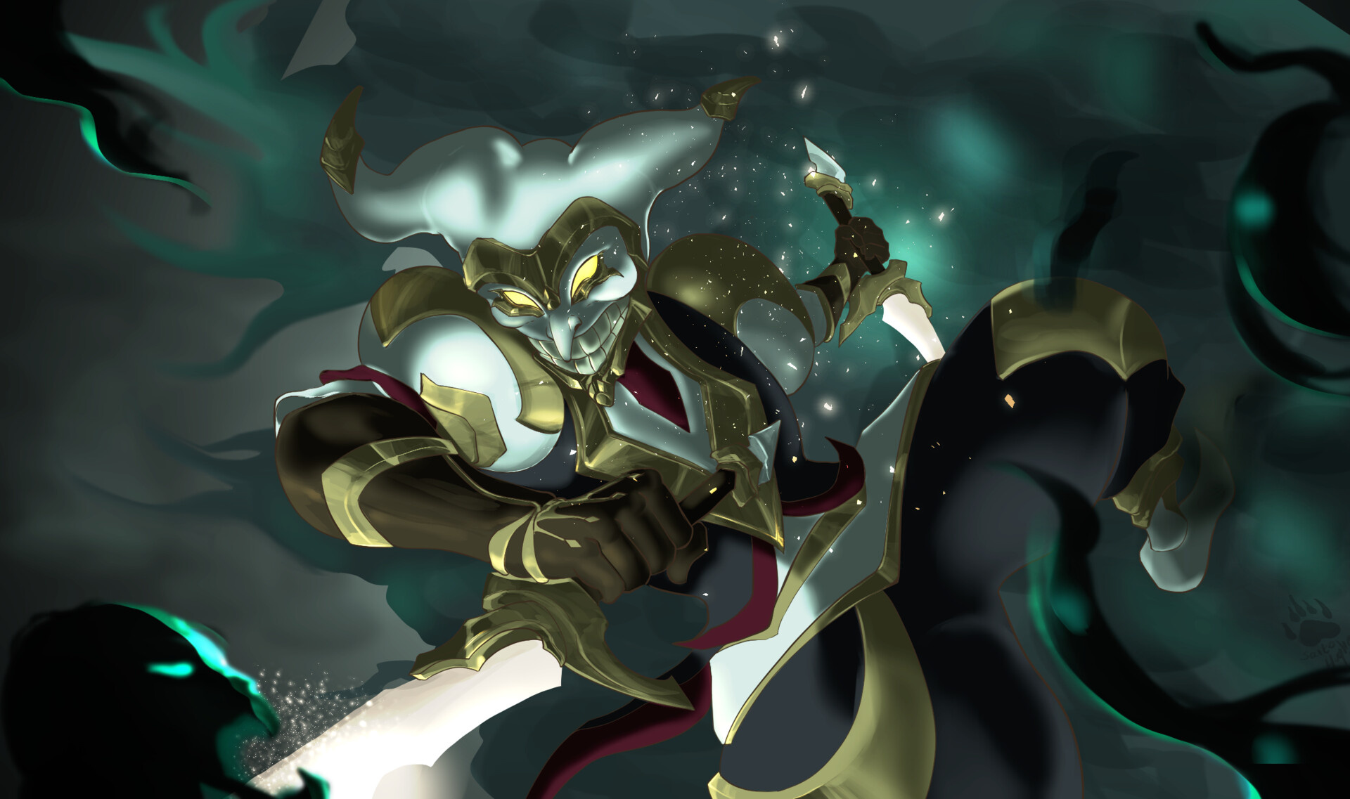 ArtStation - Shaco Centinel of Light Fan made Skin