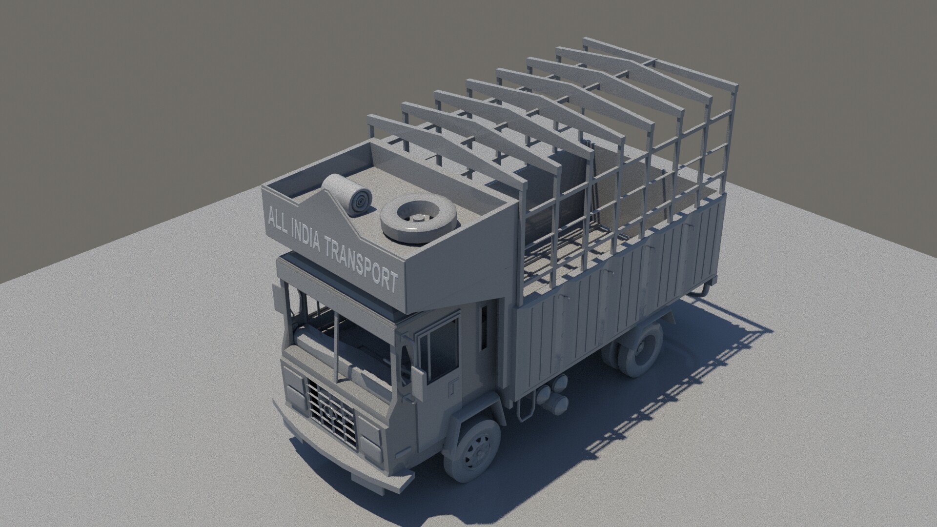 ArtStation - Indian goods carrier lorry 3d modeling with final output ...