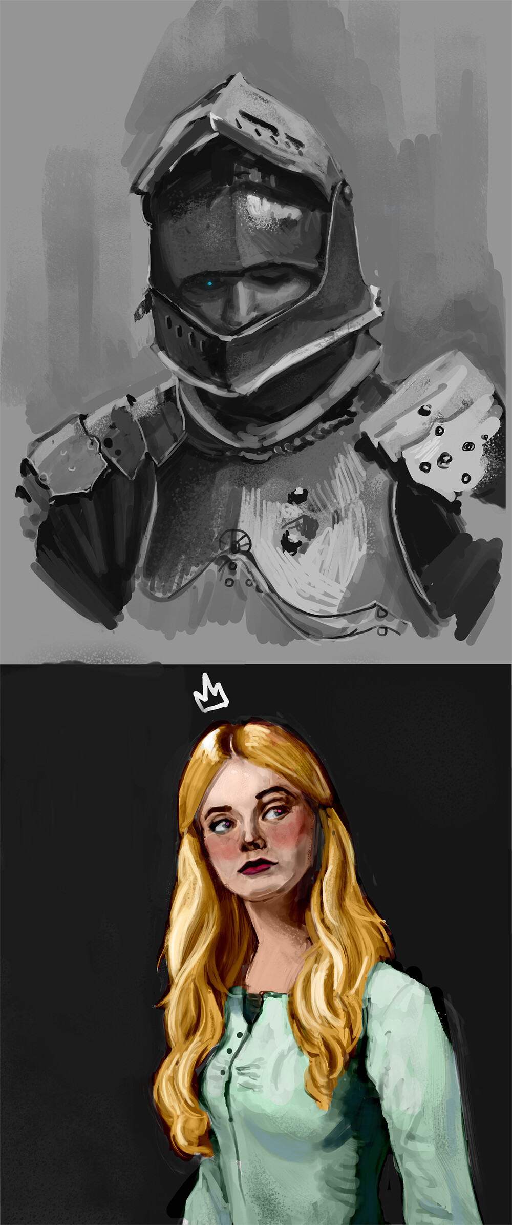 ArtStation - Knight and his princess