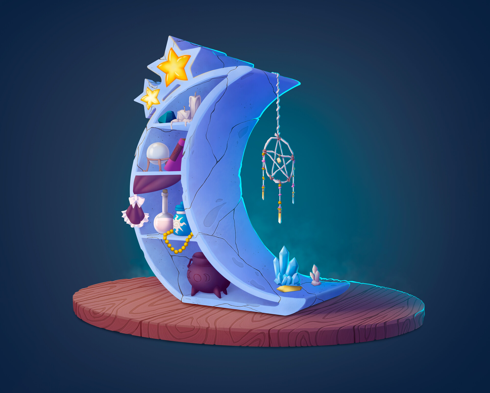 ArtStation - Witch shelves