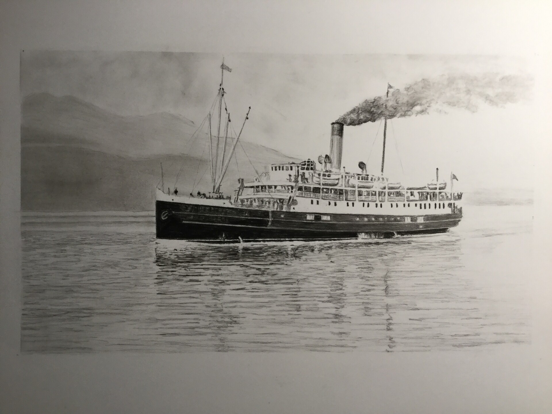 ArtStation - Charcoal of the SS Princess Sophia (Titanic of the Pacific)